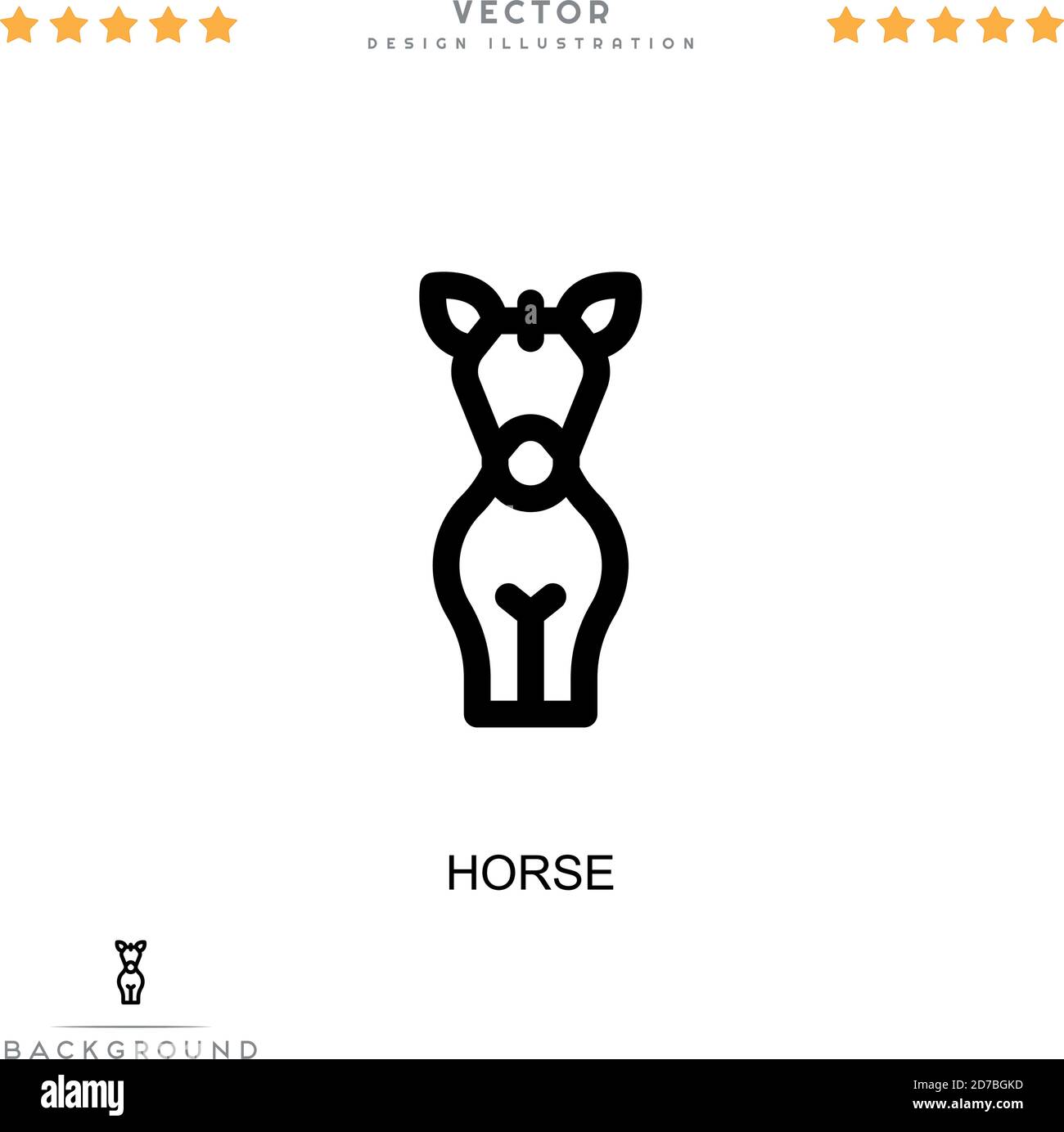 Horse icon. Simple element from digital disruption collection. Line ...