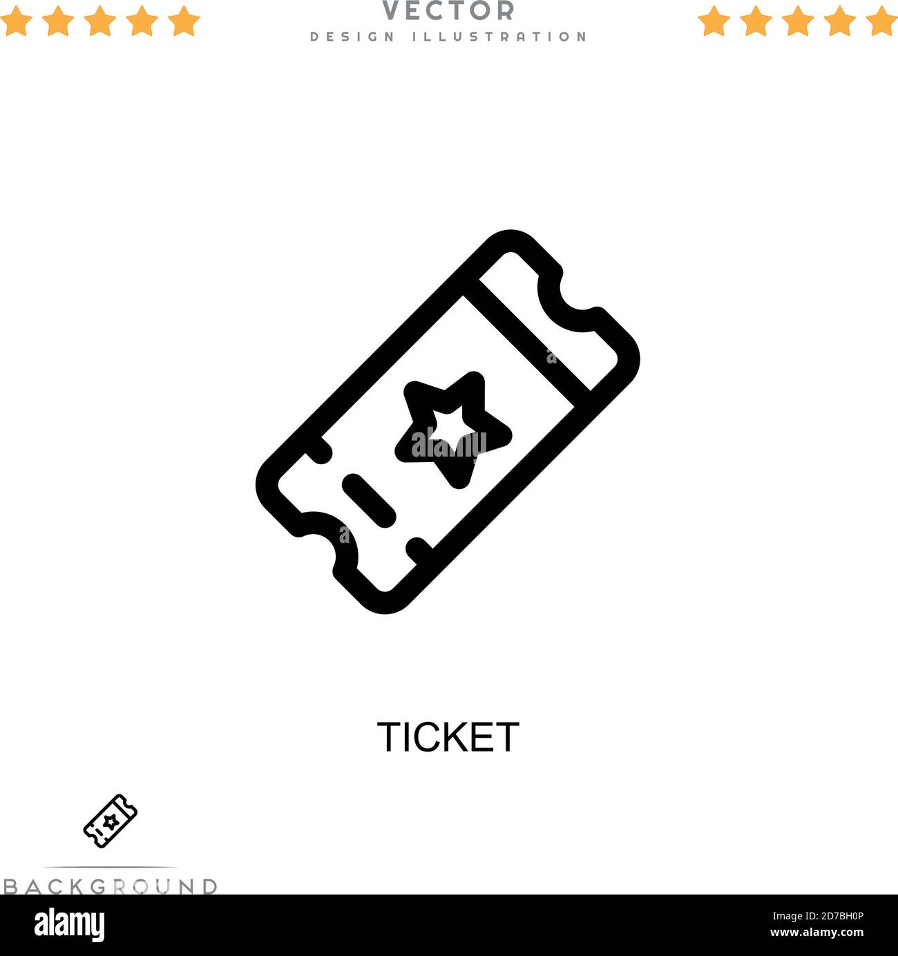 Ticket icon. Simple element from digital disruption collection. Line ...