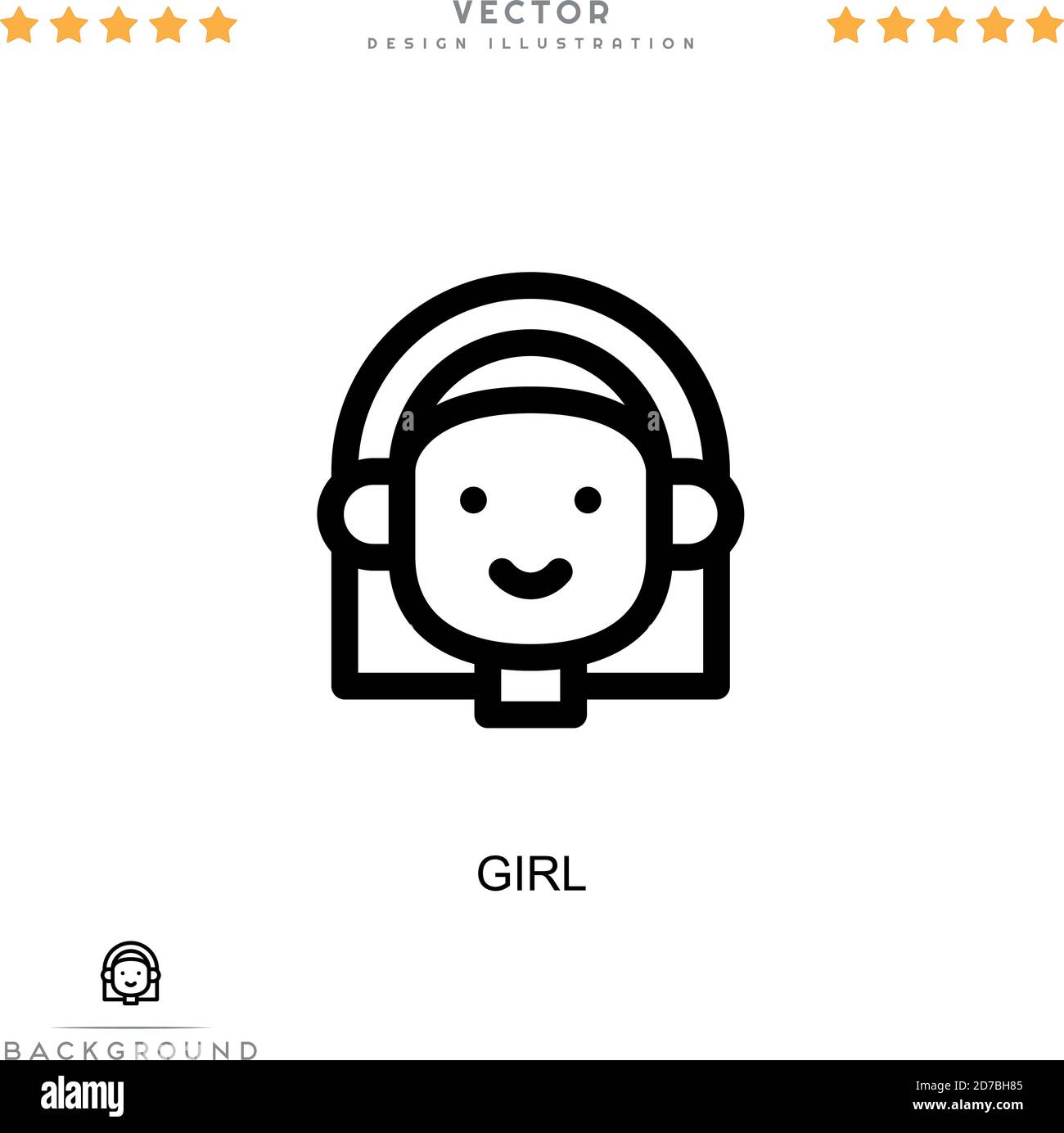 Girl icon. Simple element from digital disruption collection. Line Girl ...