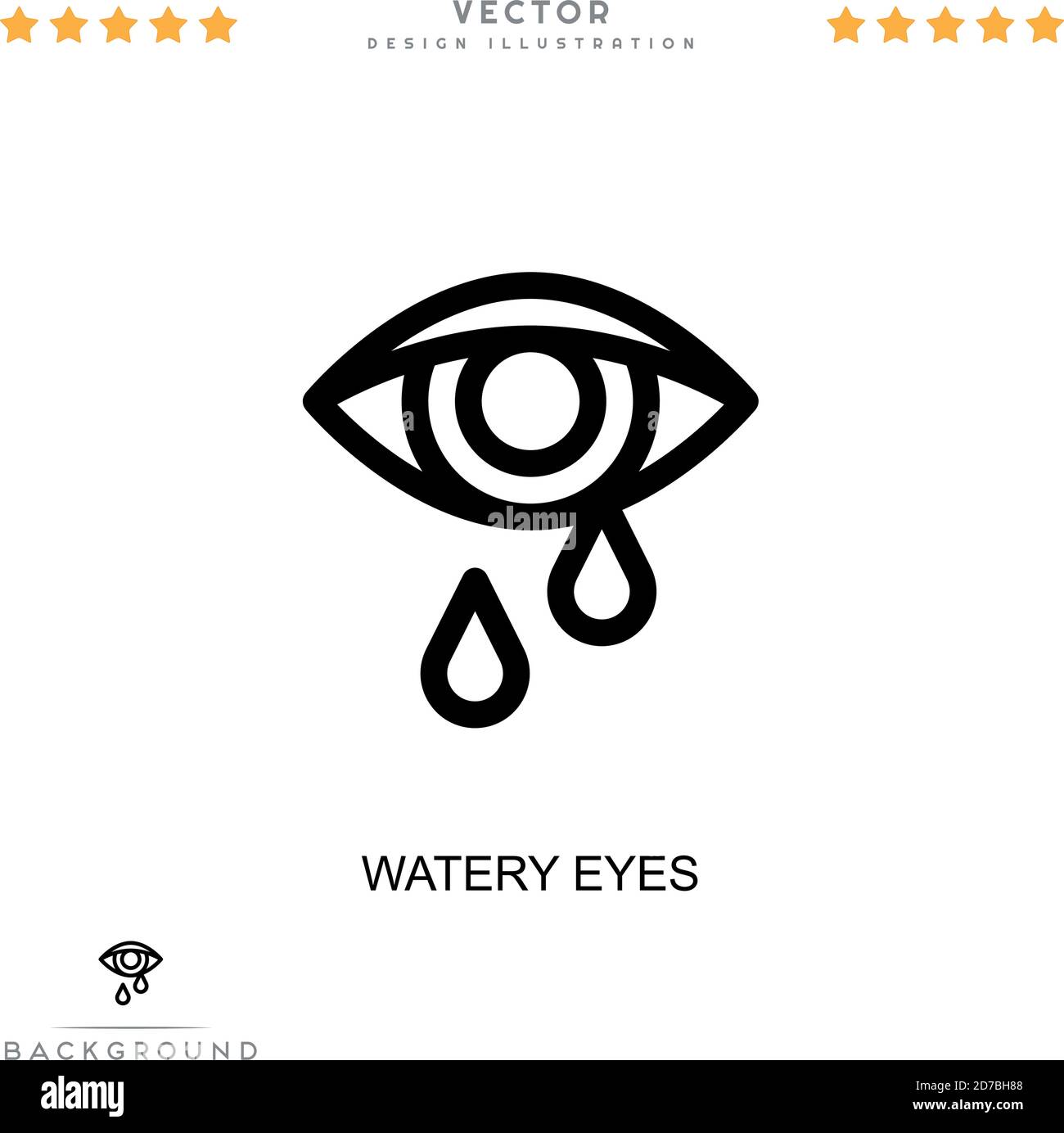Watery eyes icon. Simple element from digital disruption collection ...