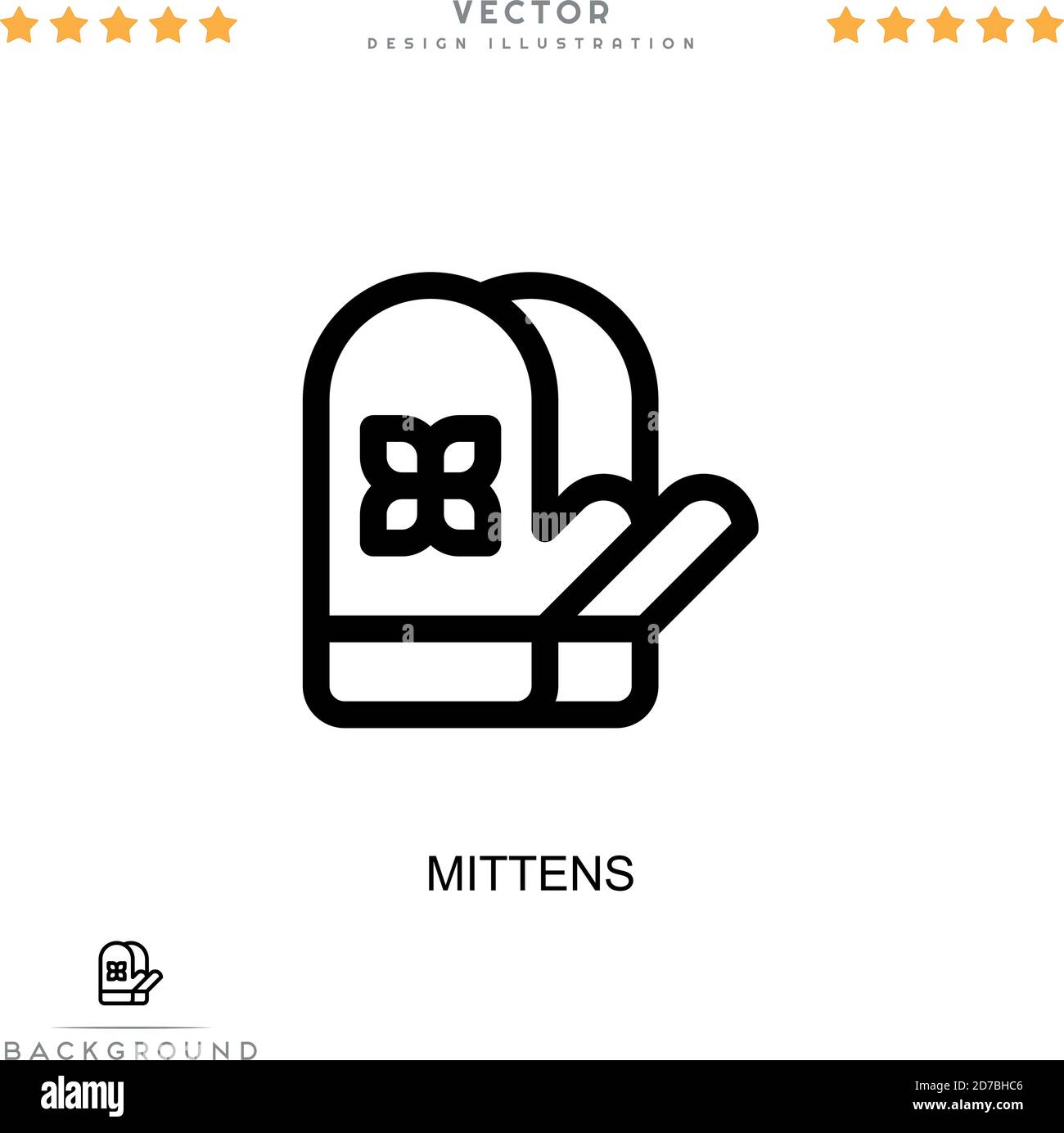 Mittens icon. Simple element from digital disruption collection. Line ...