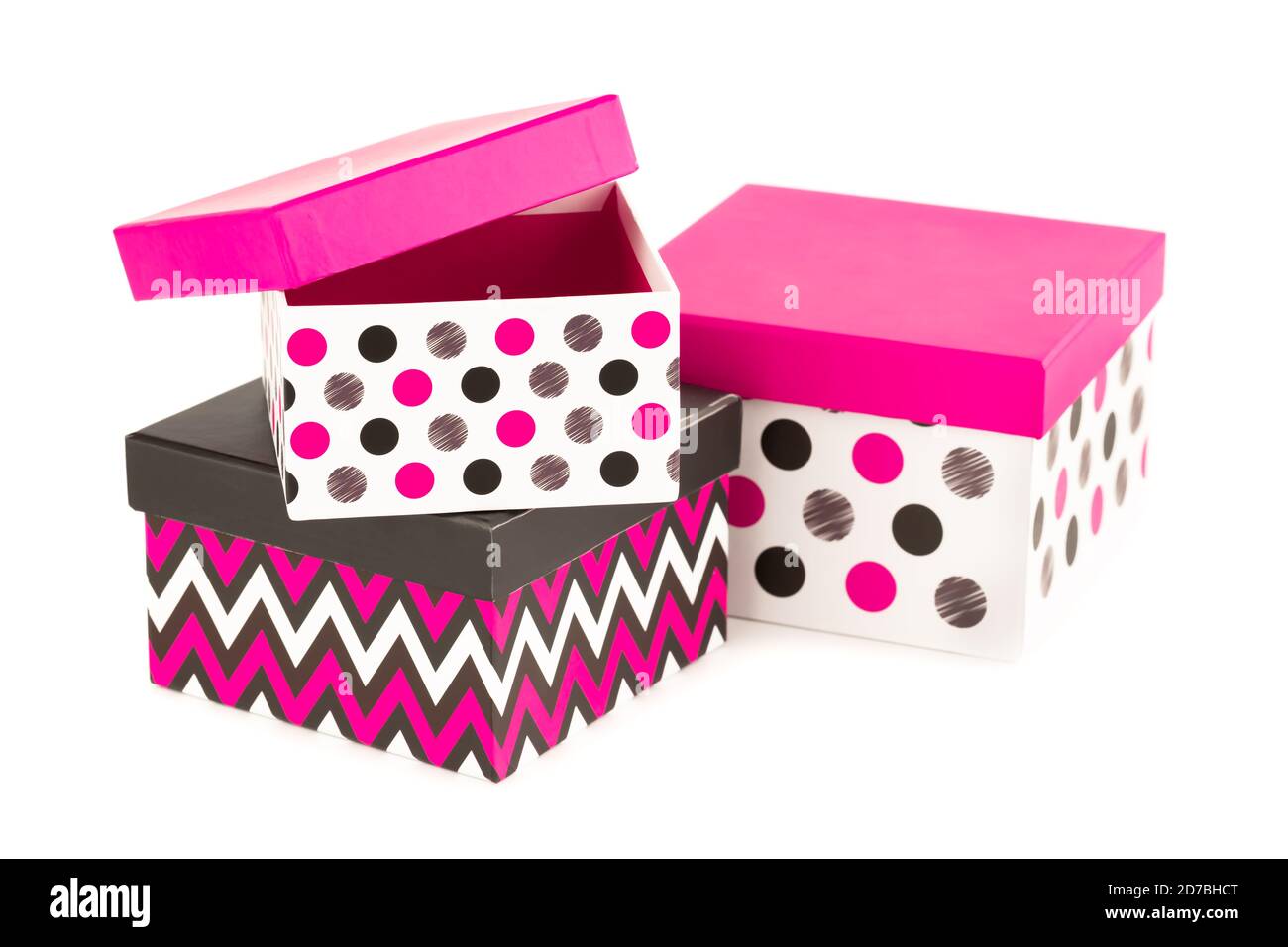 Christmas gift boxes isolated on white background Stock Photo - Alamy