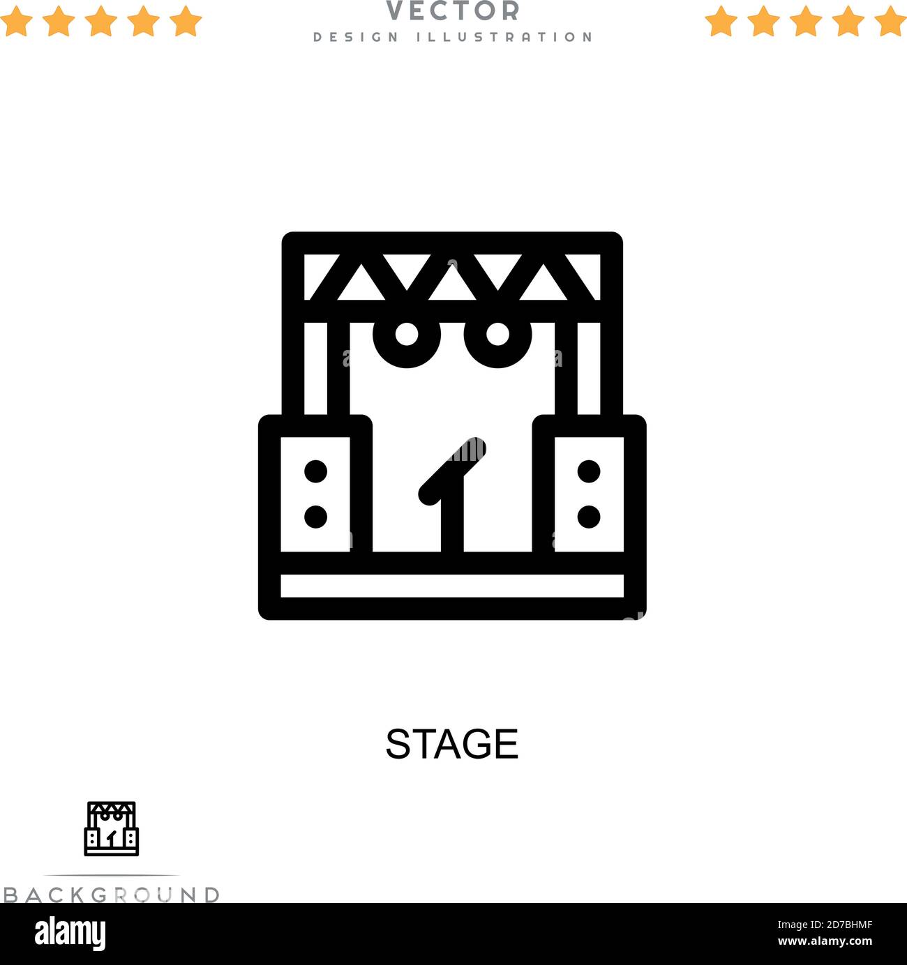 Stage icon. Simple element from digital disruption collection. Line ...