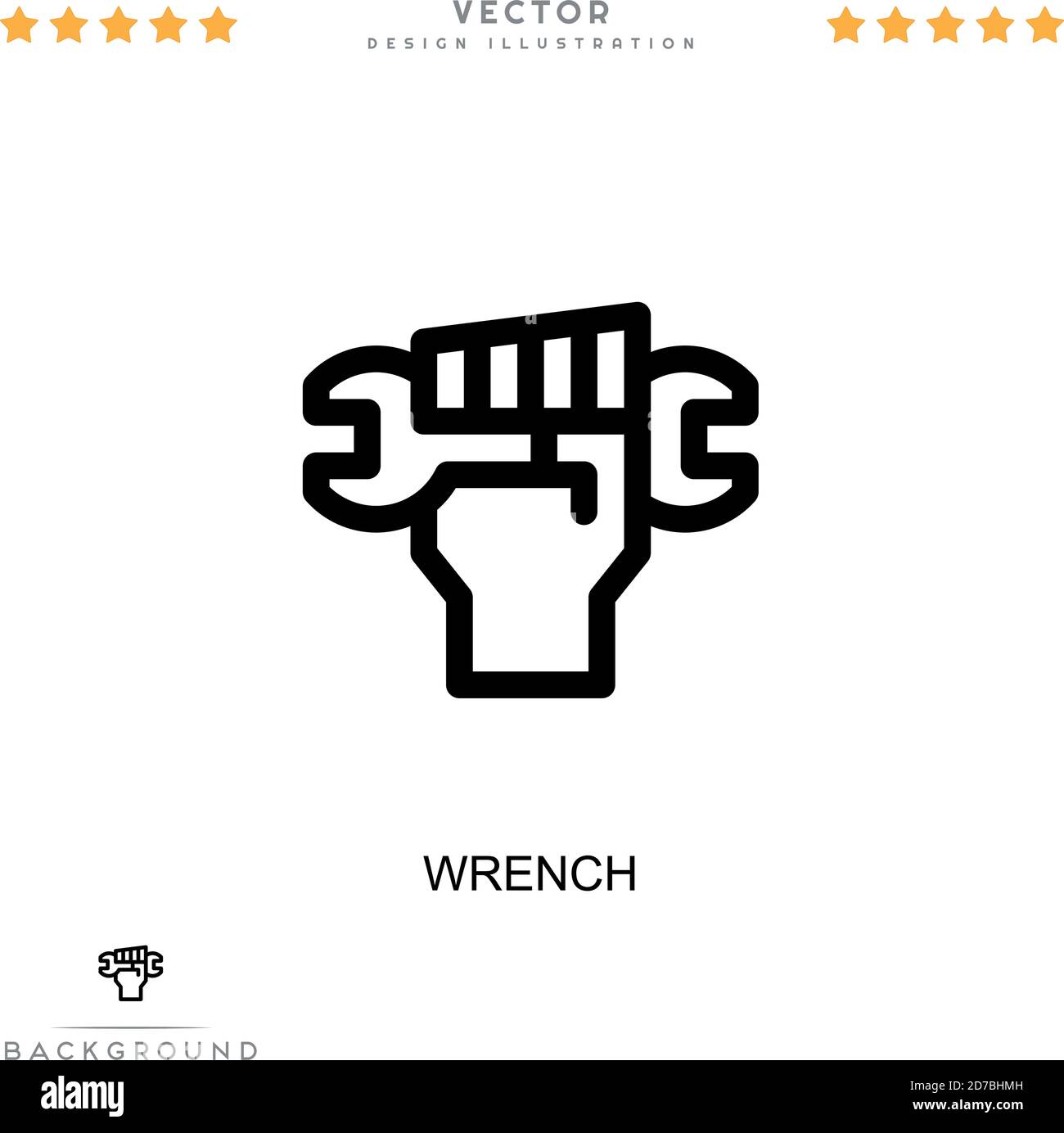 Wrench icon. Simple element from digital disruption collection. Line ...