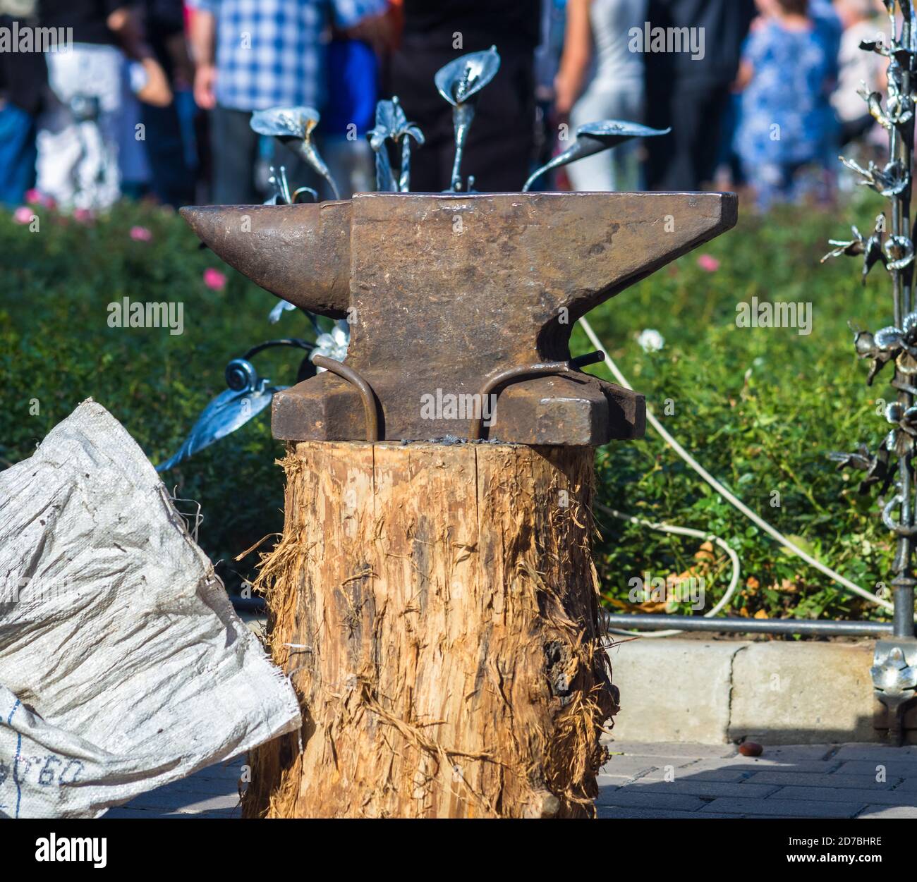 blacksmith tools and fixtures for hand forged metal Stock Photo - Alamy