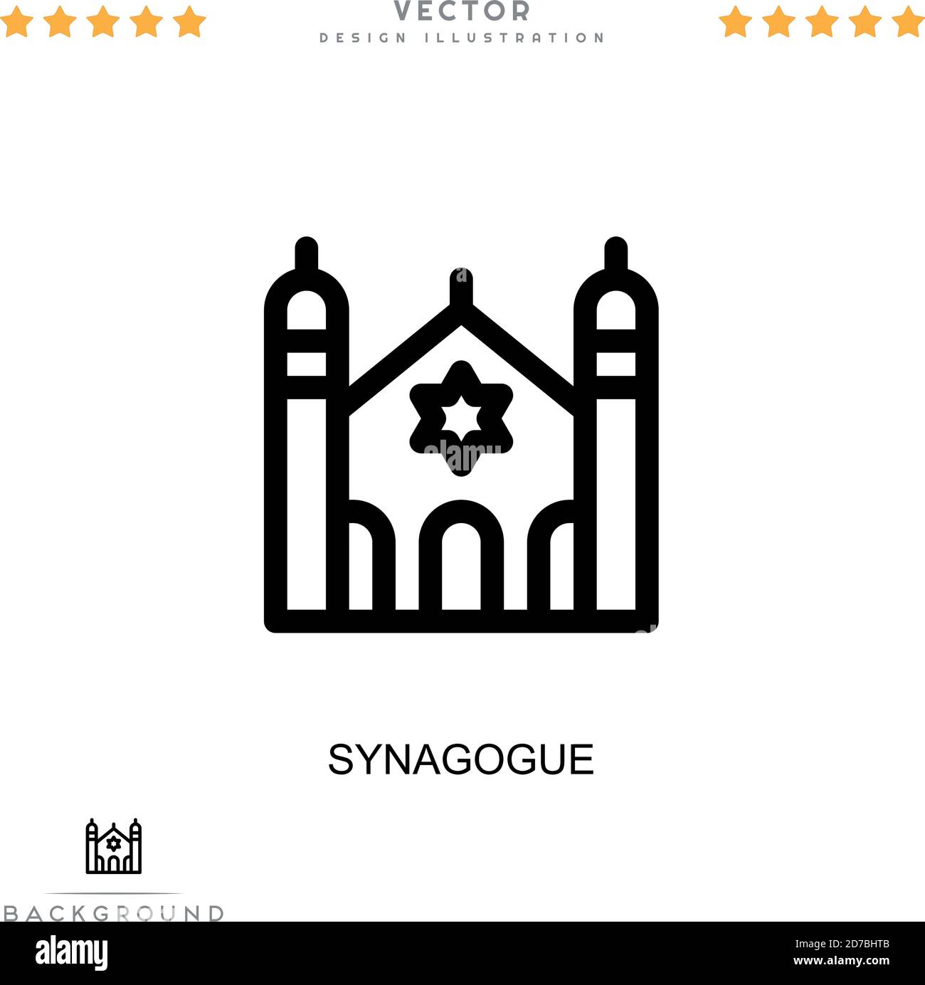 Synagogue icon. Simple element from digital disruption collection. Line ...