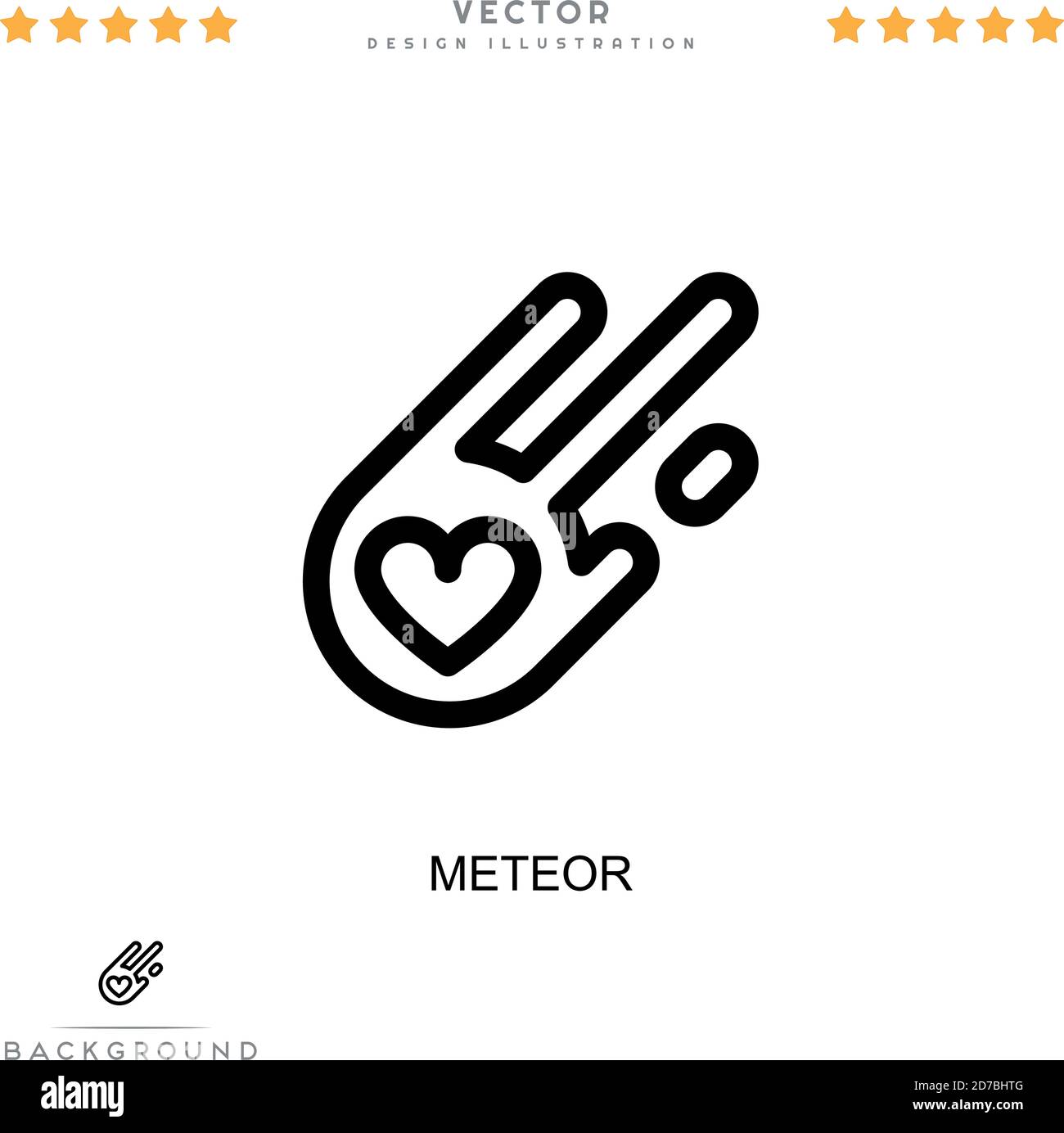 Meteor icon. Simple element from digital disruption collection. Line ...