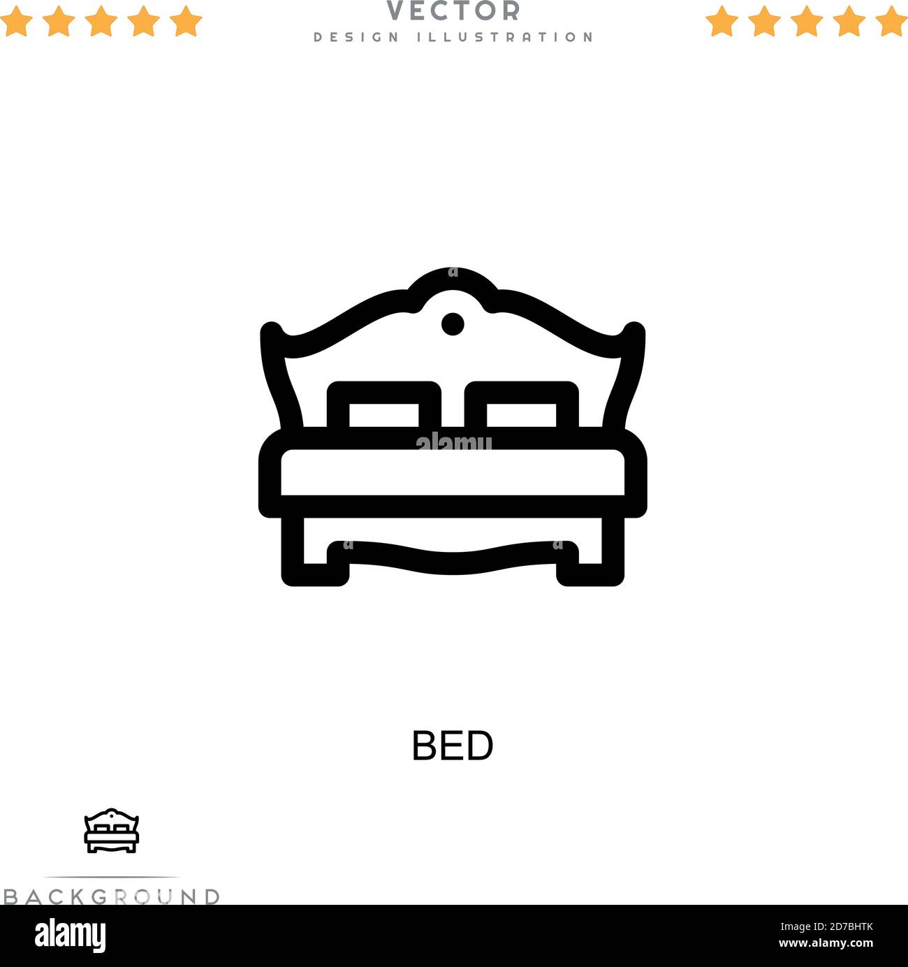 Bed icon. Simple element from digital disruption collection. Line Bed ...