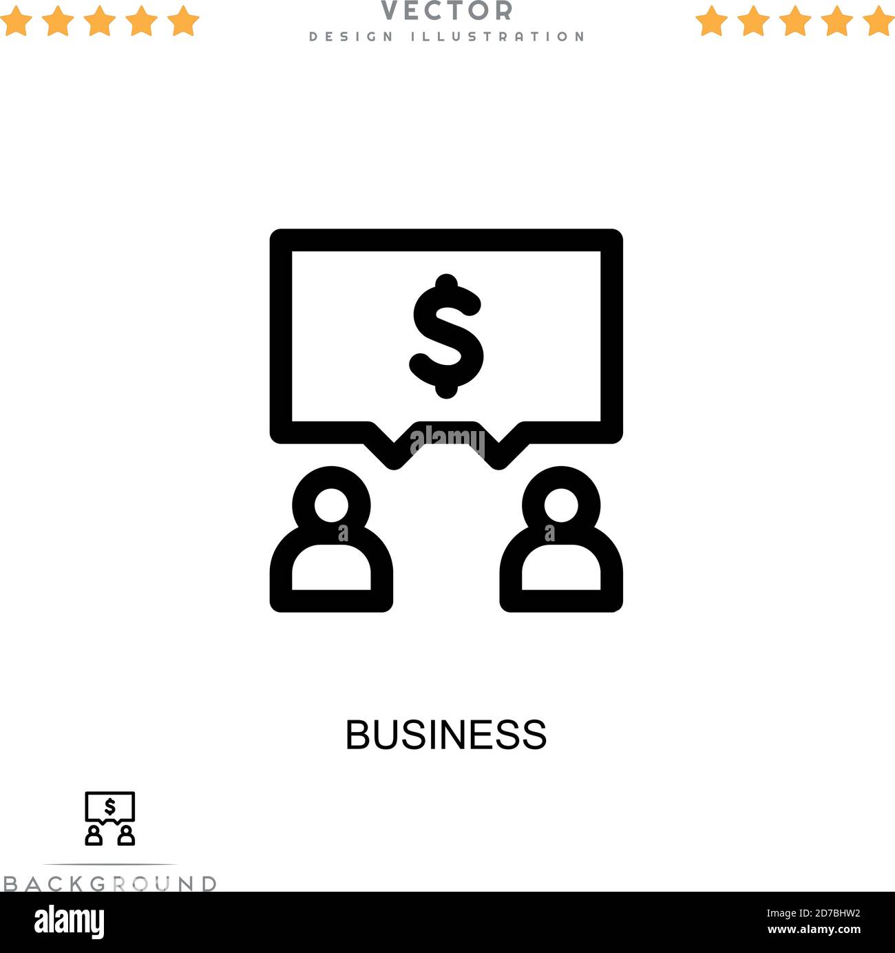 Business icon. Simple element from digital disruption collection. Line ...