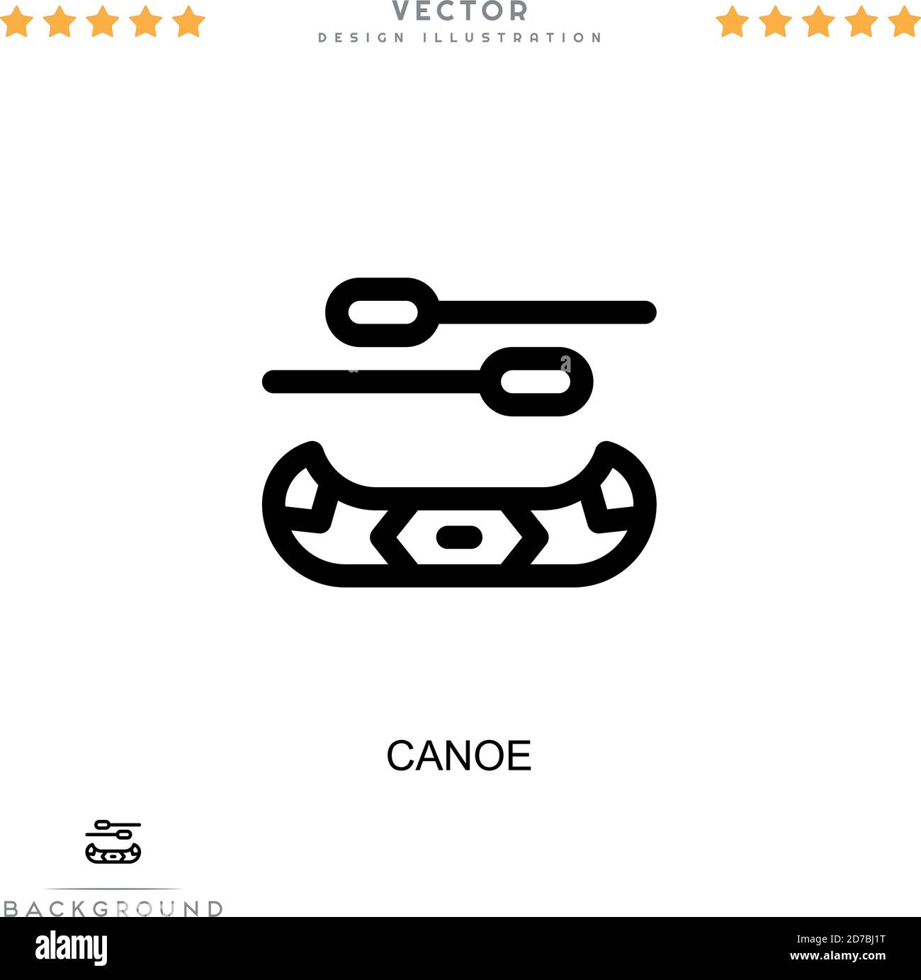 Canoe icon. Simple element from digital disruption collection. Line ...