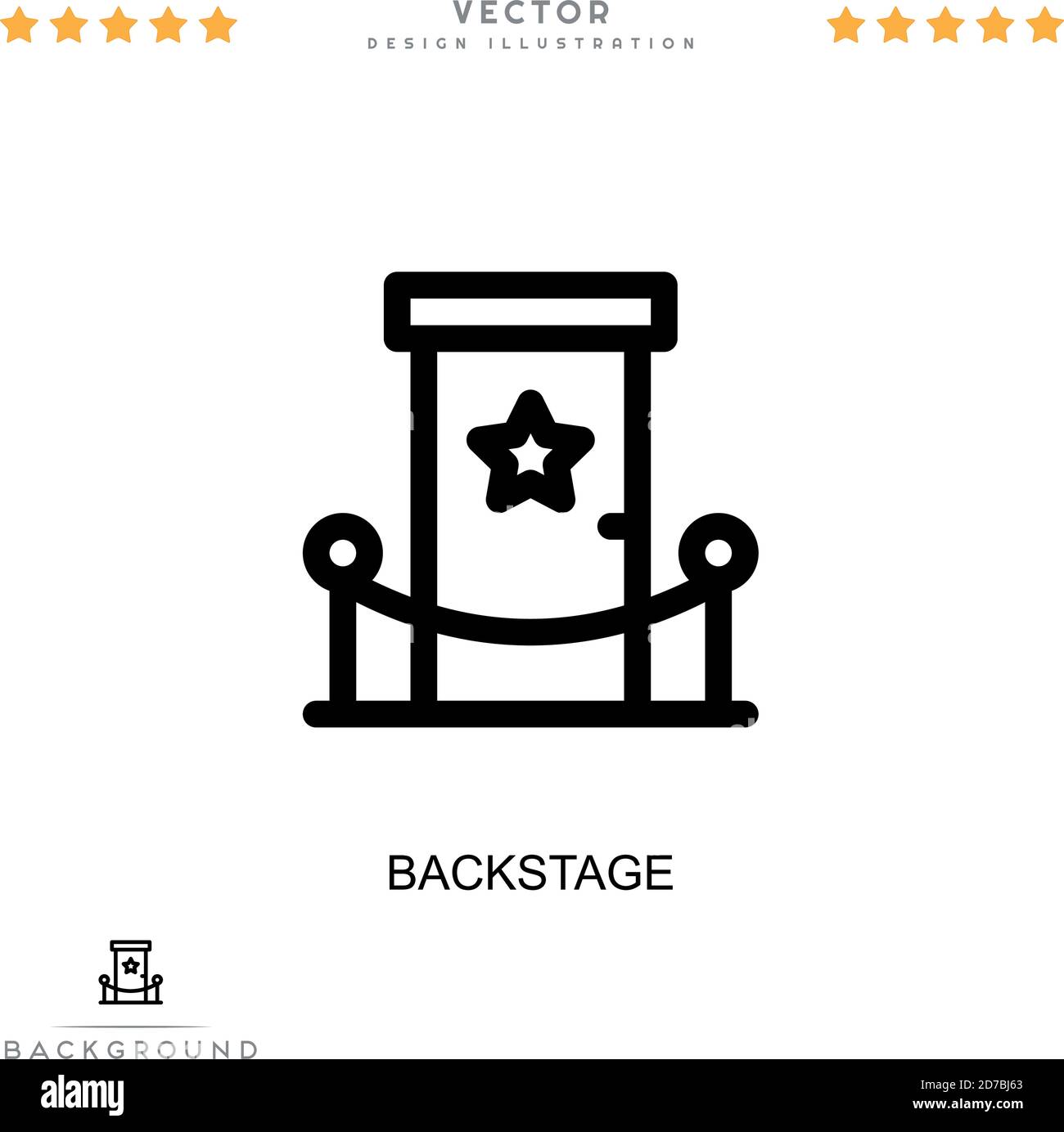 Backstage icon. Simple element from digital disruption collection. Line Backstage icon for ...