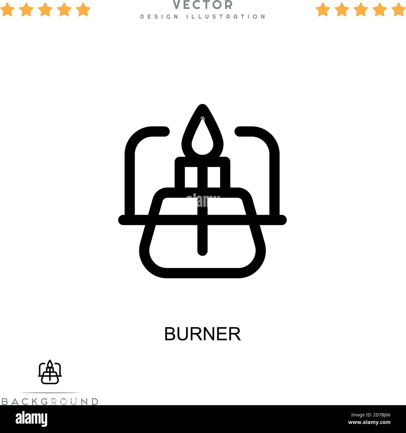 Burner icon. Simple element from digital disruption collection. Line ...