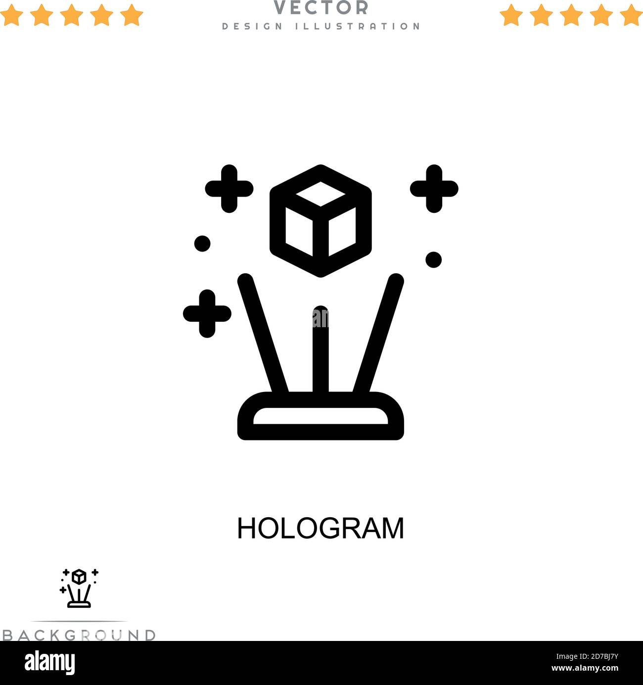 Hologram icon. Simple element from digital disruption collection. Line ... Hologram icon. Simple element from digital disruption collection. Line ...