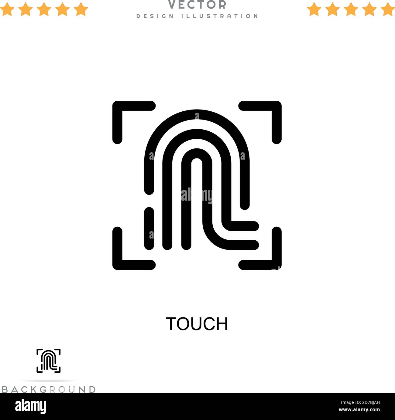 Touch icon. Simple element from digital disruption collection. Line ...