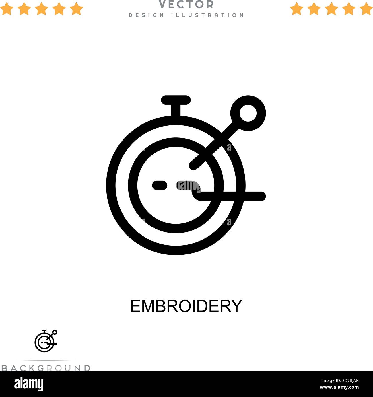 Embroidery icon. Simple element from digital disruption collection ...