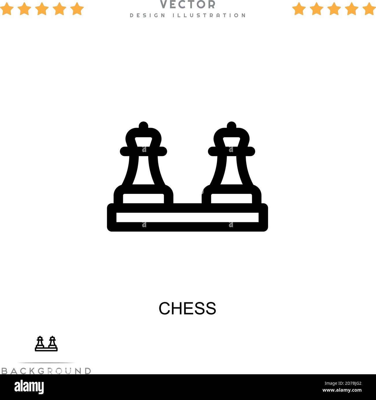 Chess icon. Simple element from digital disruption collection. Line ...
