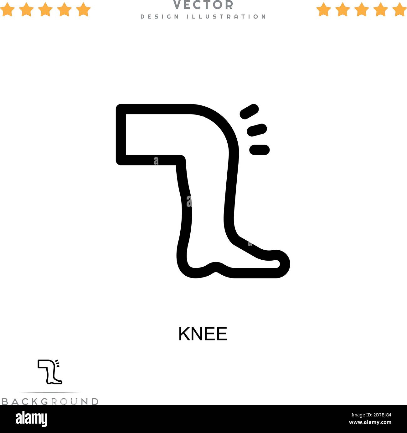 Knee icon. Simple element from digital disruption collection. Line Knee ...