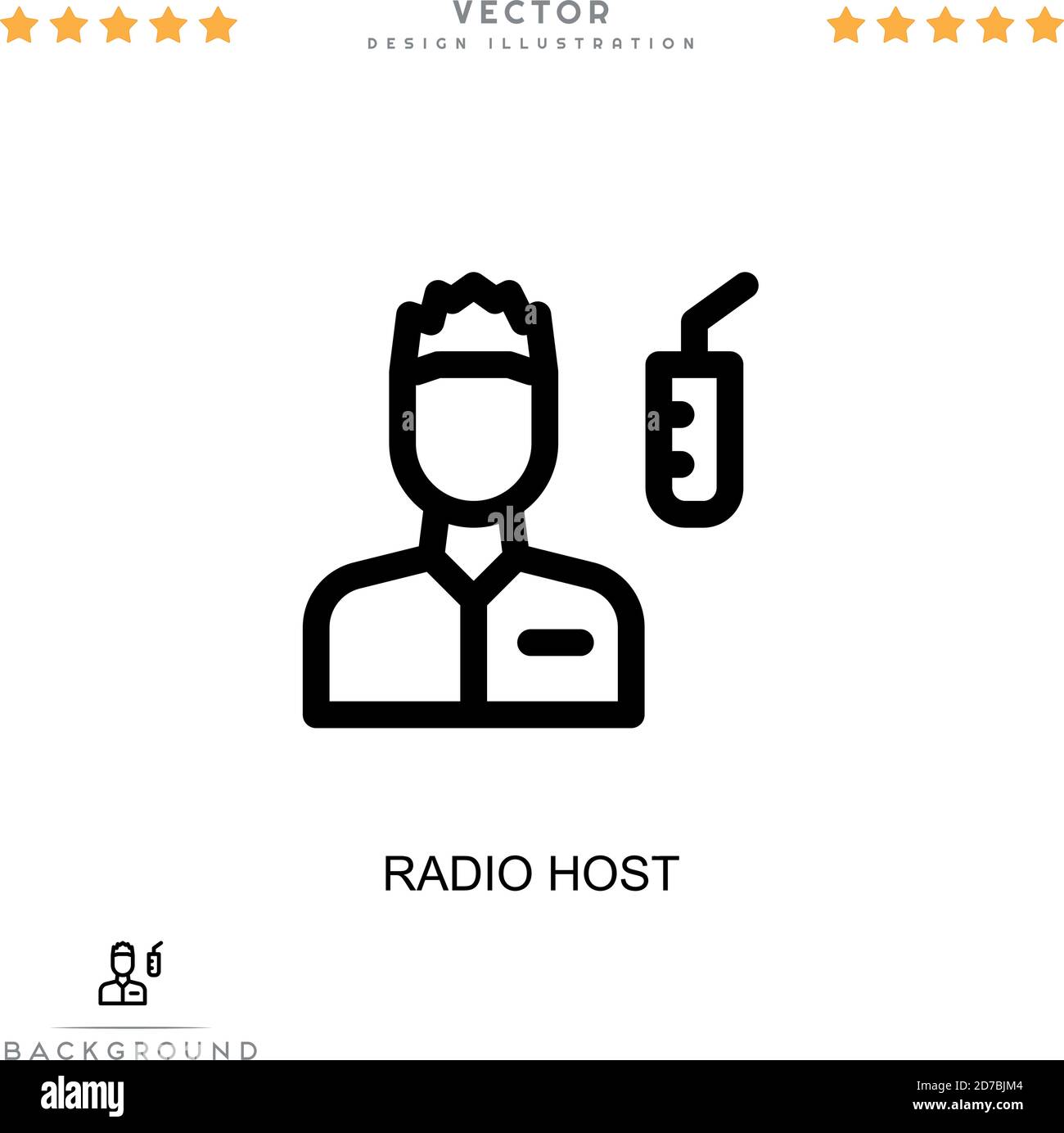 Radio host icon. Simple element from digital disruption collection ...