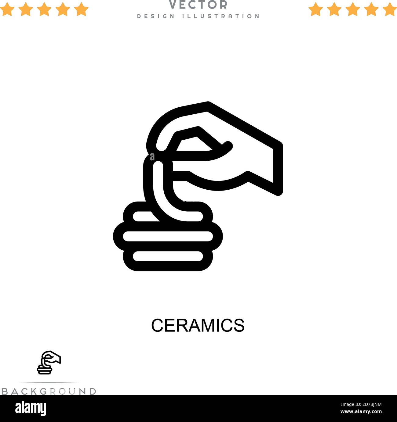 Ceramics icon. Simple element from digital disruption collection. Line ...
