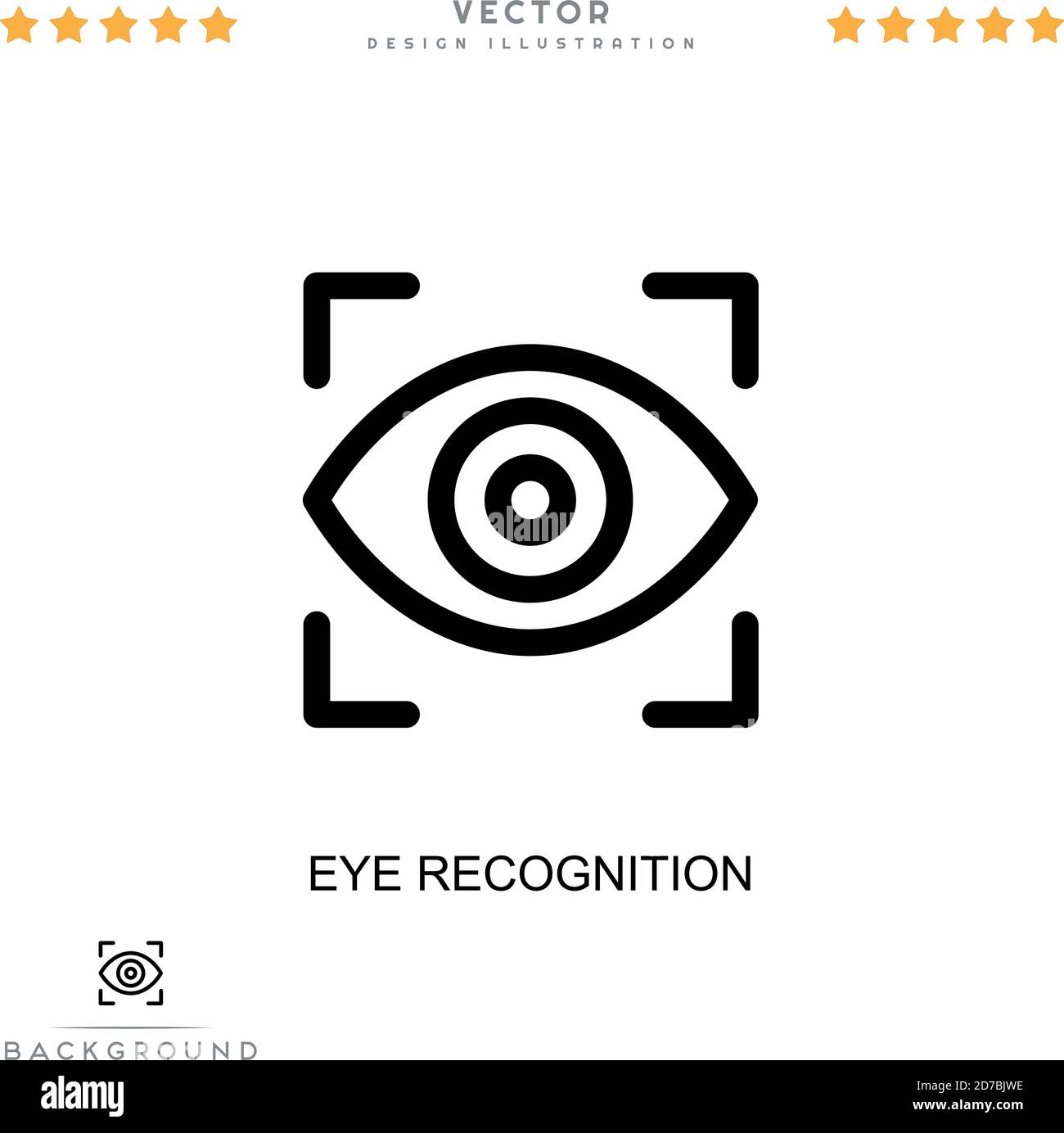 Eye recognition icon. Simple element from digital disruption collection ...