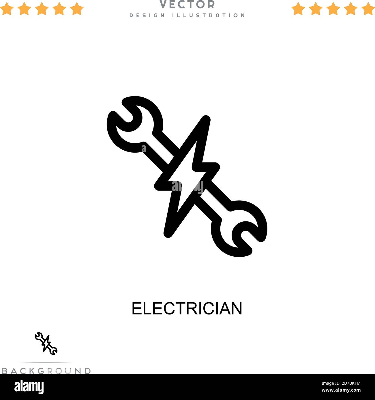 Electrician icon. Simple element from digital disruption collection ...