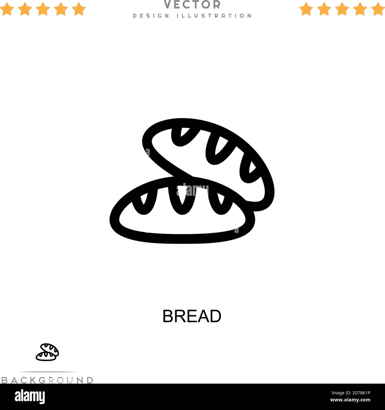 Bread icon. Simple element from digital disruption collection. Line ...