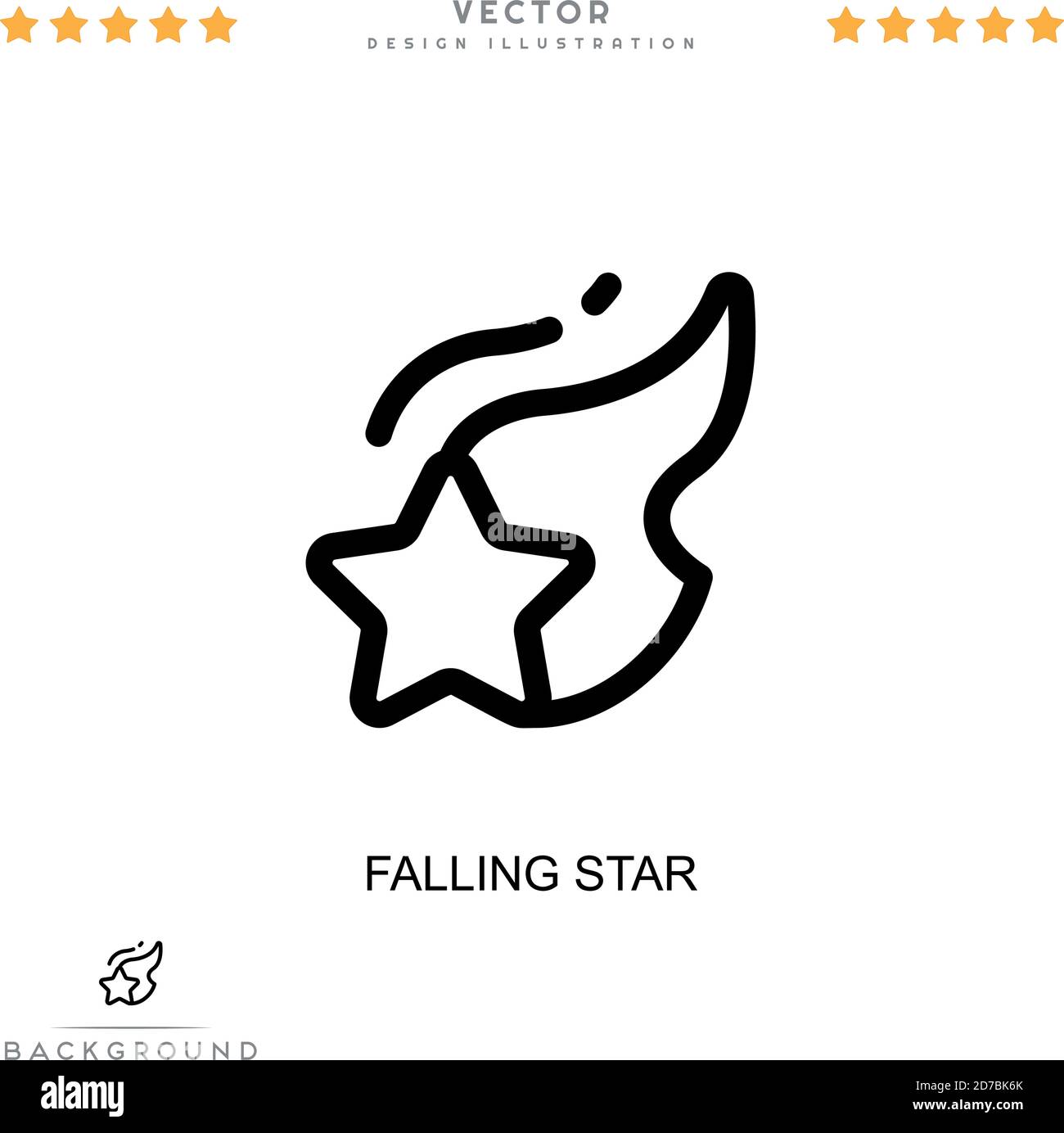 Falling star icon. Simple element from digital disruption collection ...