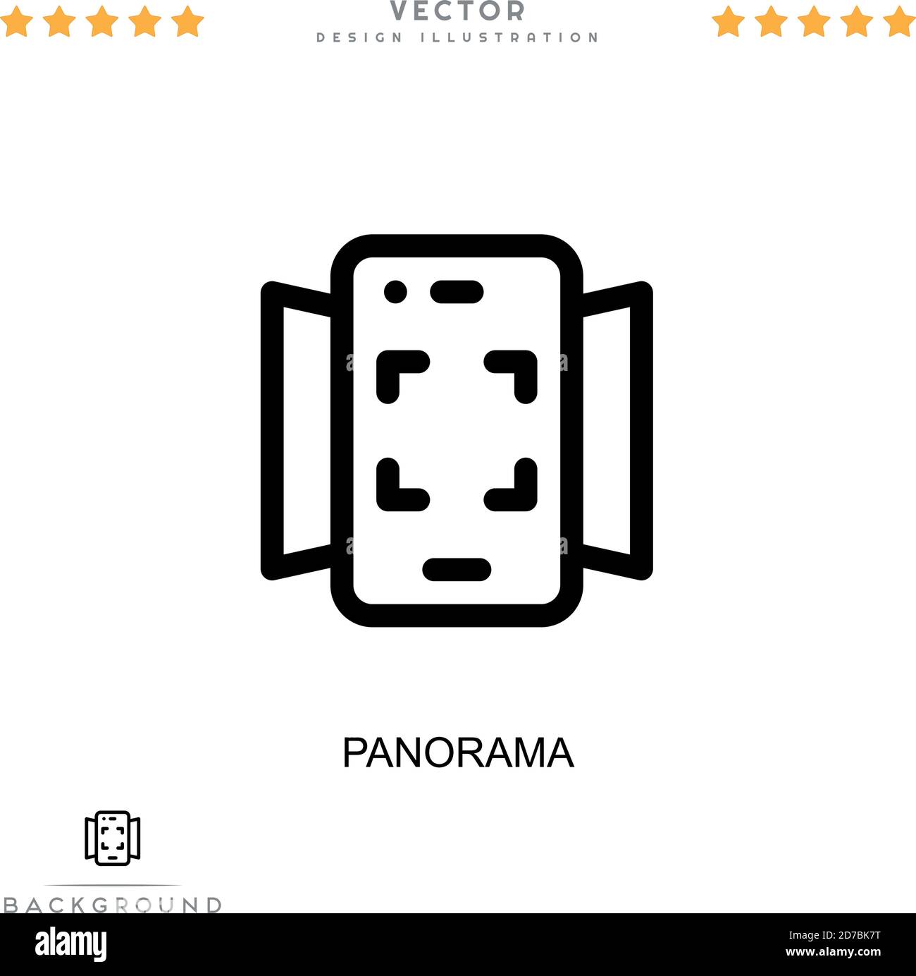 Panorama icon. Simple element from digital disruption collection. Line ...