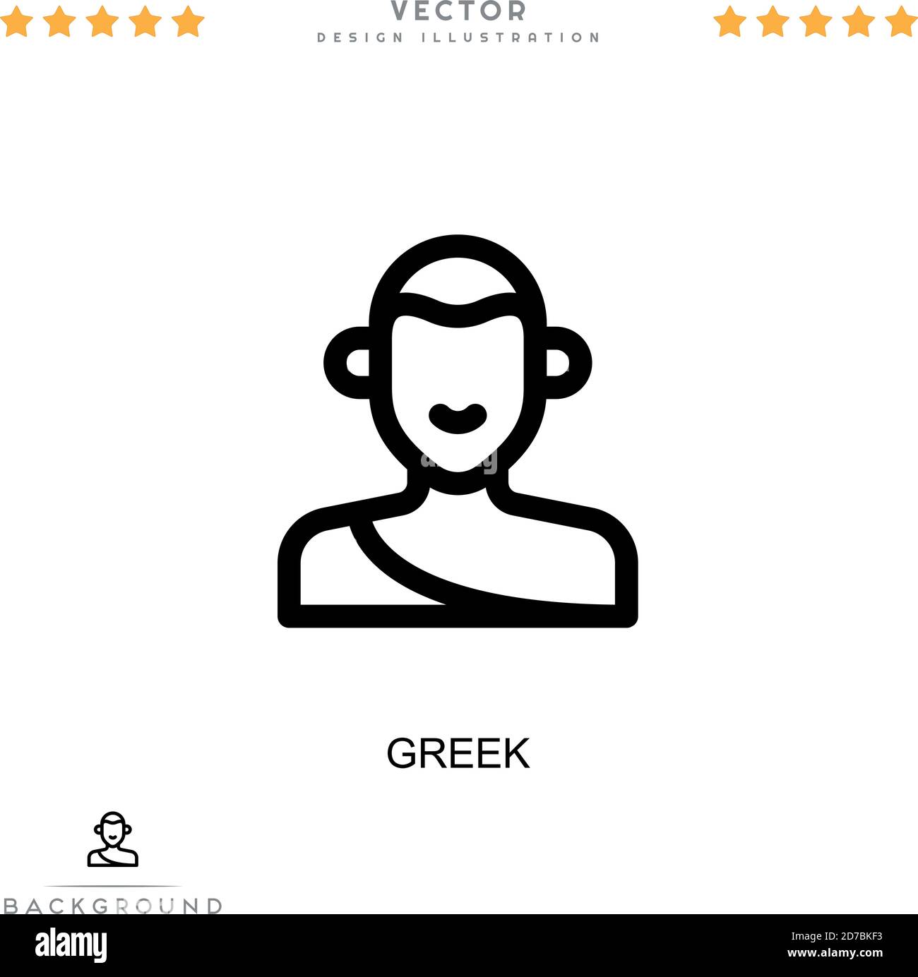 Greek icon. Simple element from digital disruption collection. Line ...
