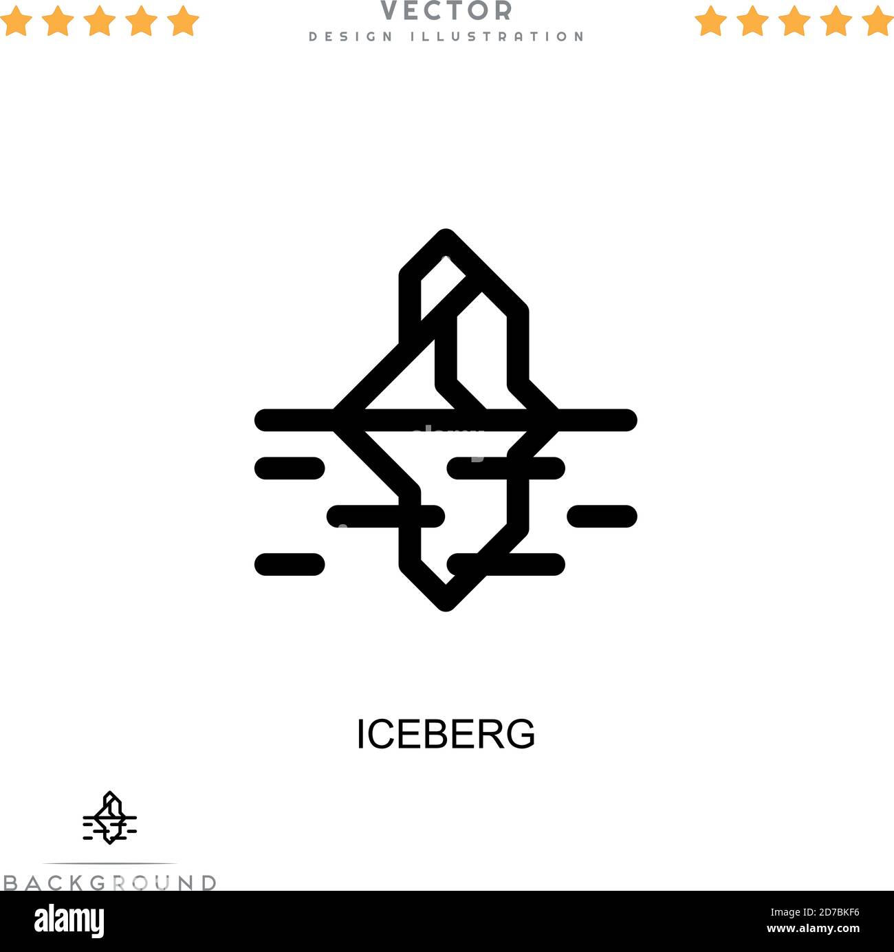 Iceberg icon. Simple element from digital disruption collection. Line ...