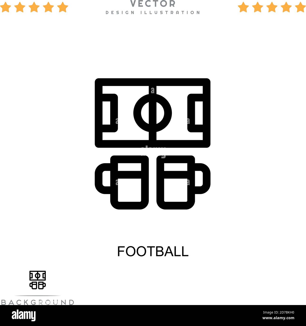 Football icon. Simple element from digital disruption collection. Line ...
