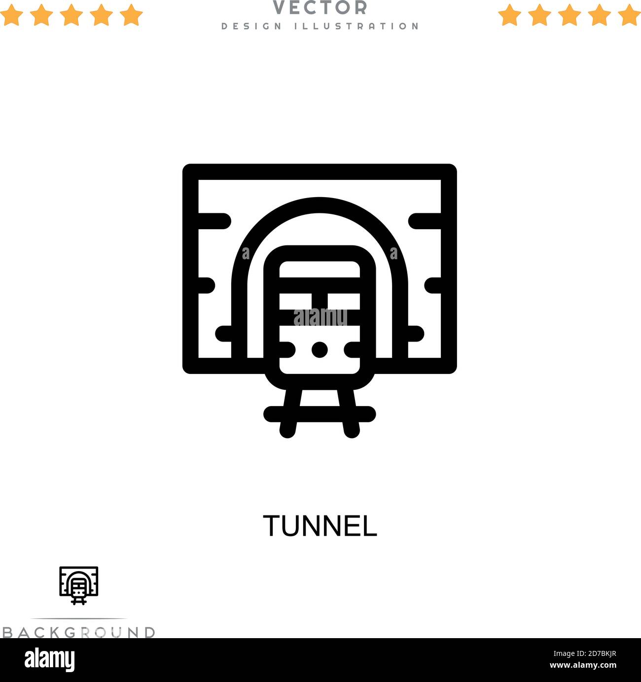 Tunnel icon. Simple element from digital disruption collection. Line ...