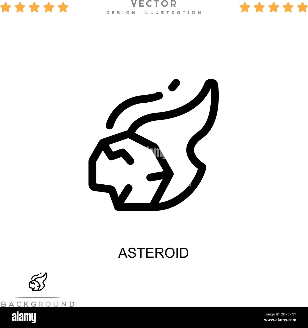Asteroid icon. Simple element from digital disruption collection. Line ...
