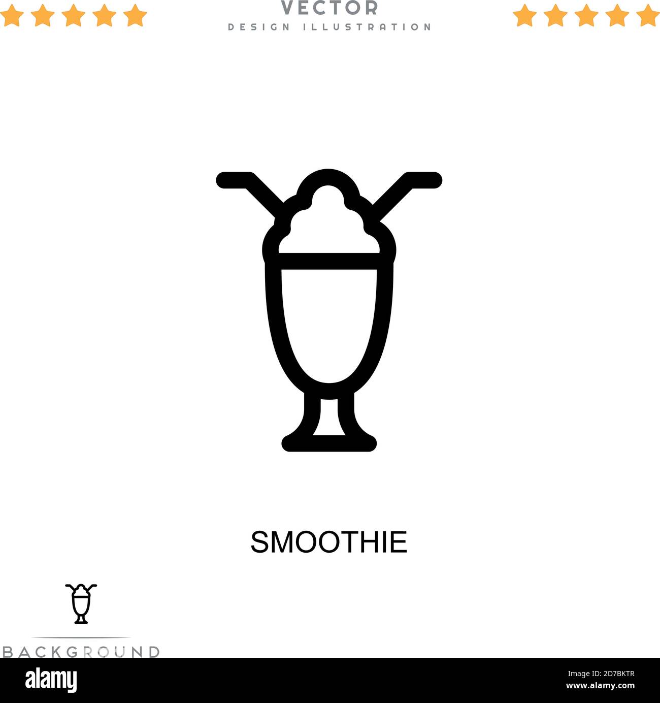 Smoothie icon. Simple element from digital disruption collection. Line ...