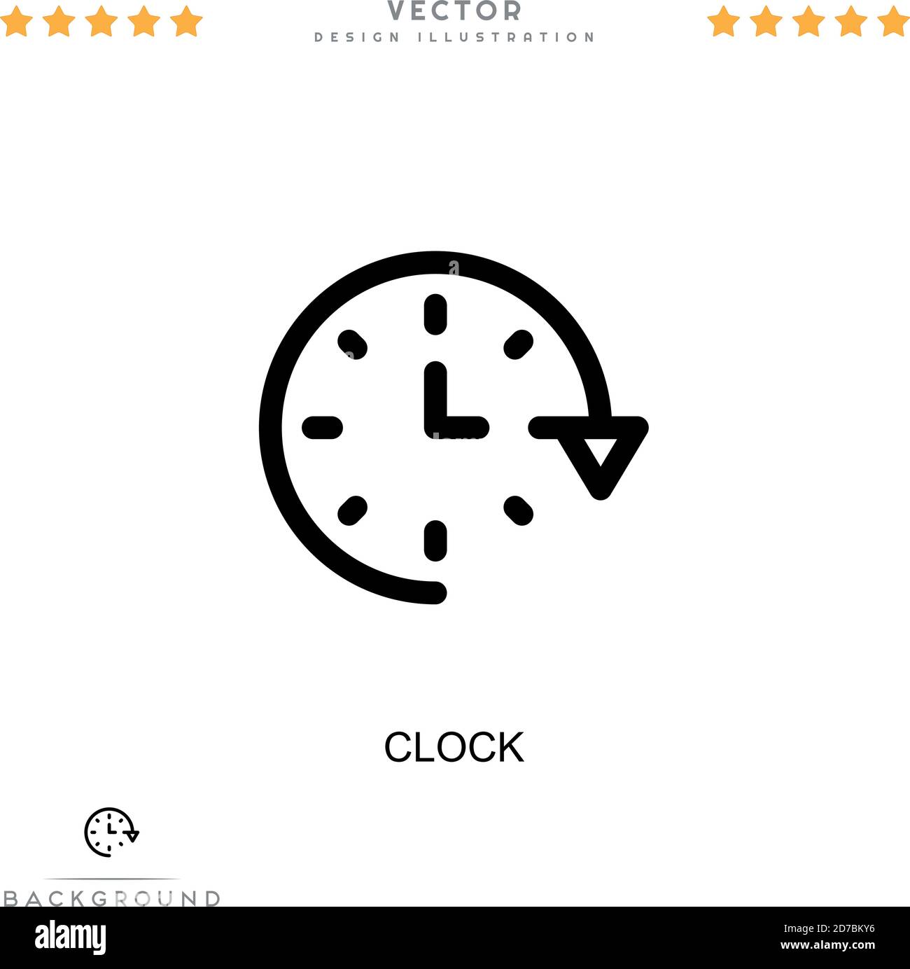 Clock icon. Simple element from digital disruption collection. Line ...