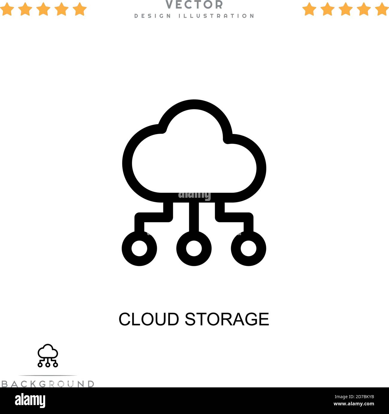 Cloud storage icon. Simple element from digital disruption collection ...