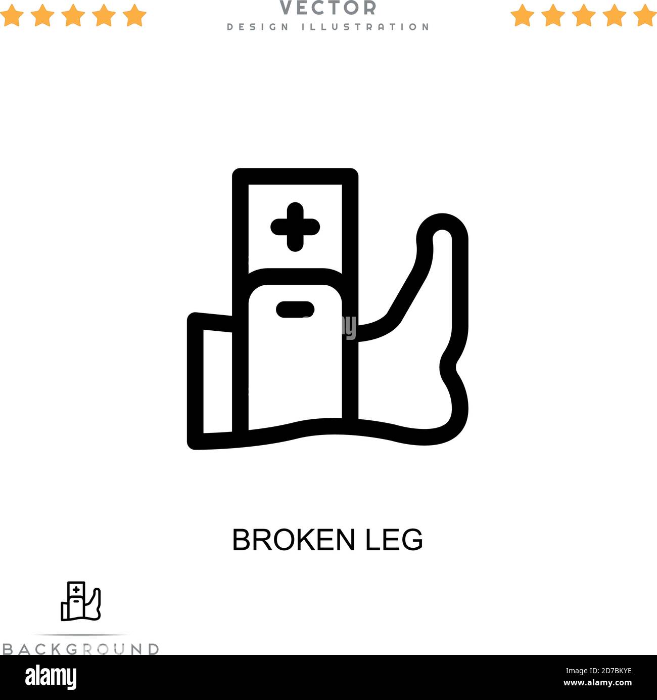 Broken leg icon. Simple element from digital disruption collection ...