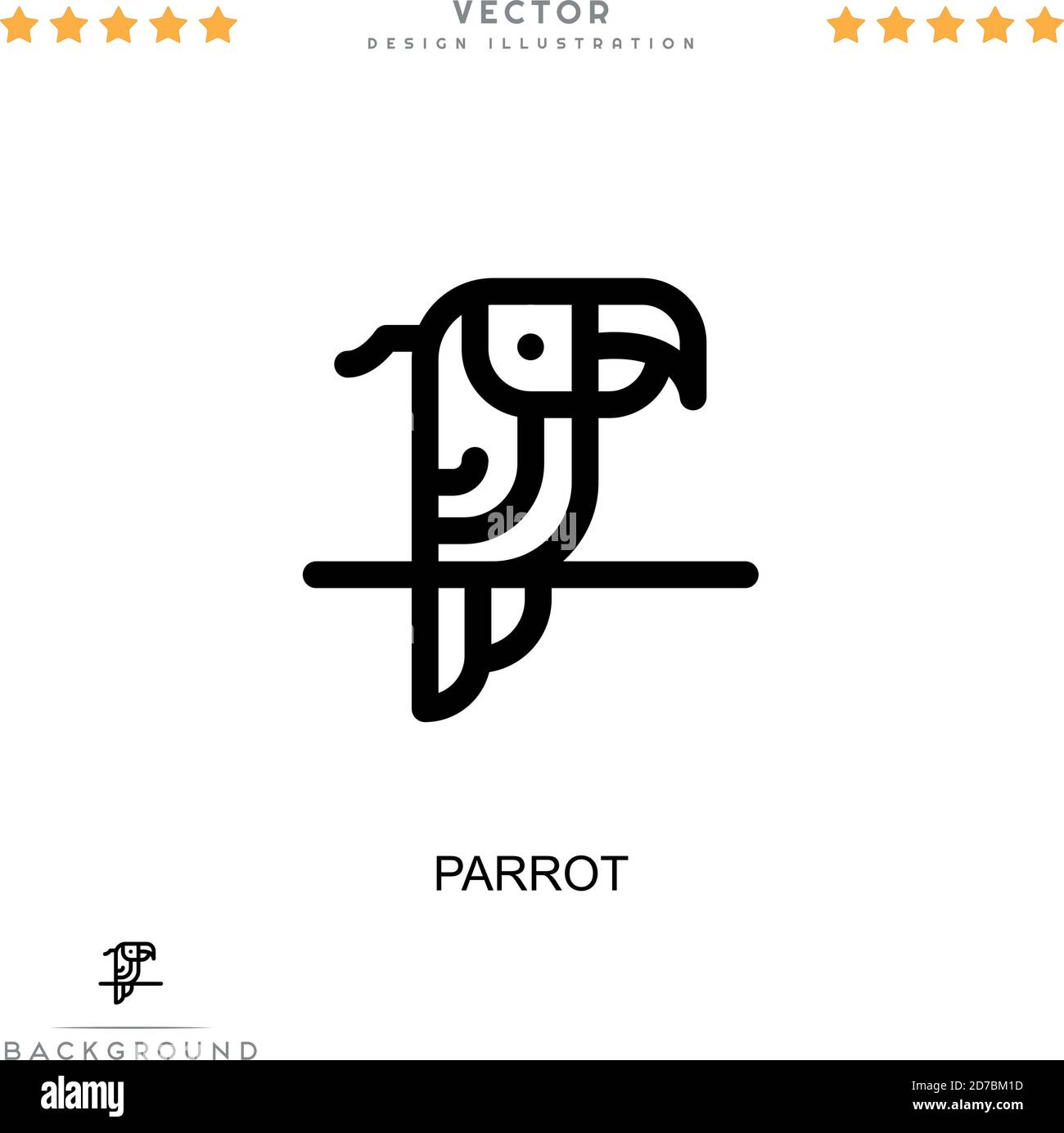 Parrot icon. Simple element from digital disruption collection. Line ...