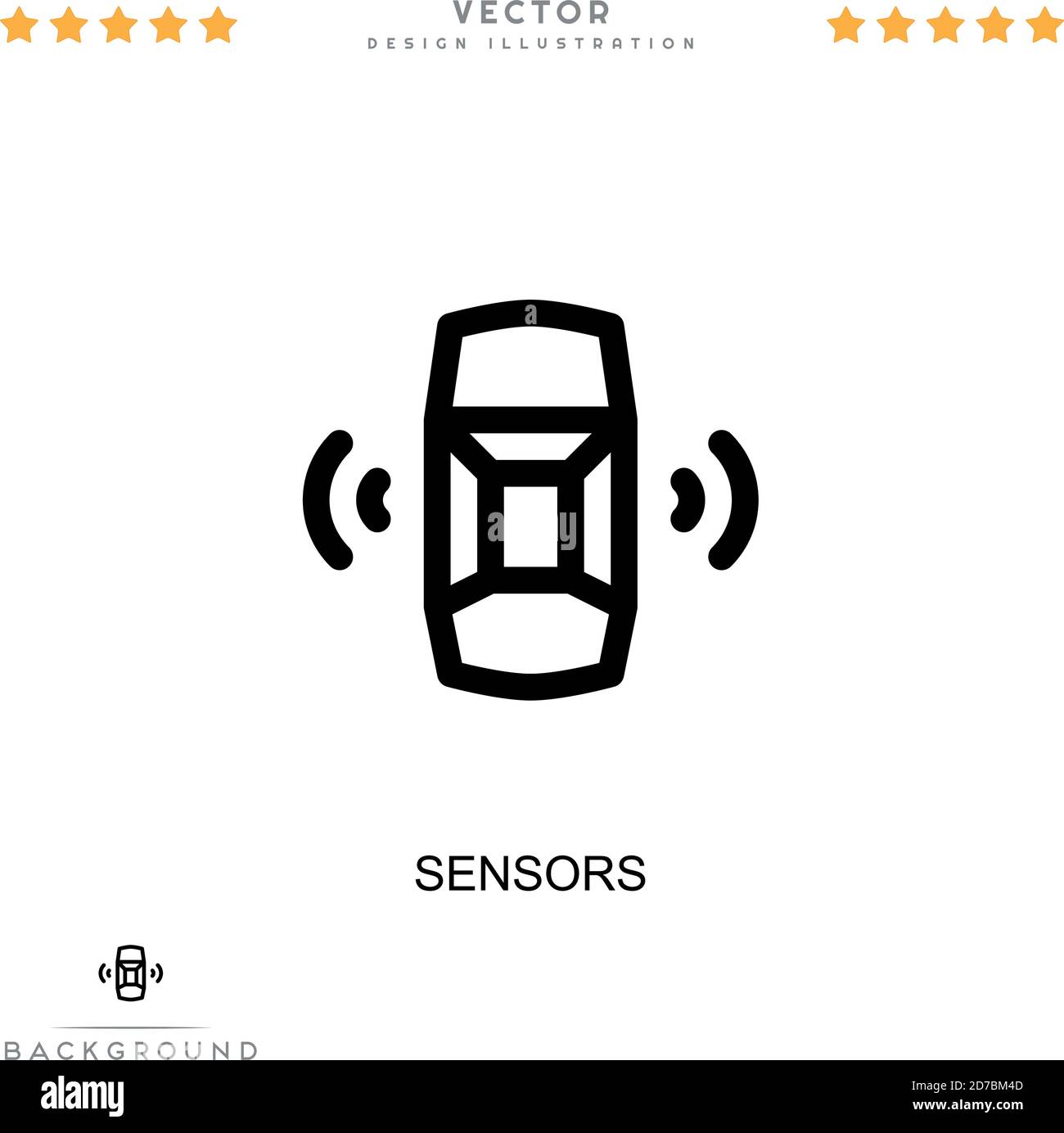 Sensors icon. Simple element from digital disruption collection. Line ...