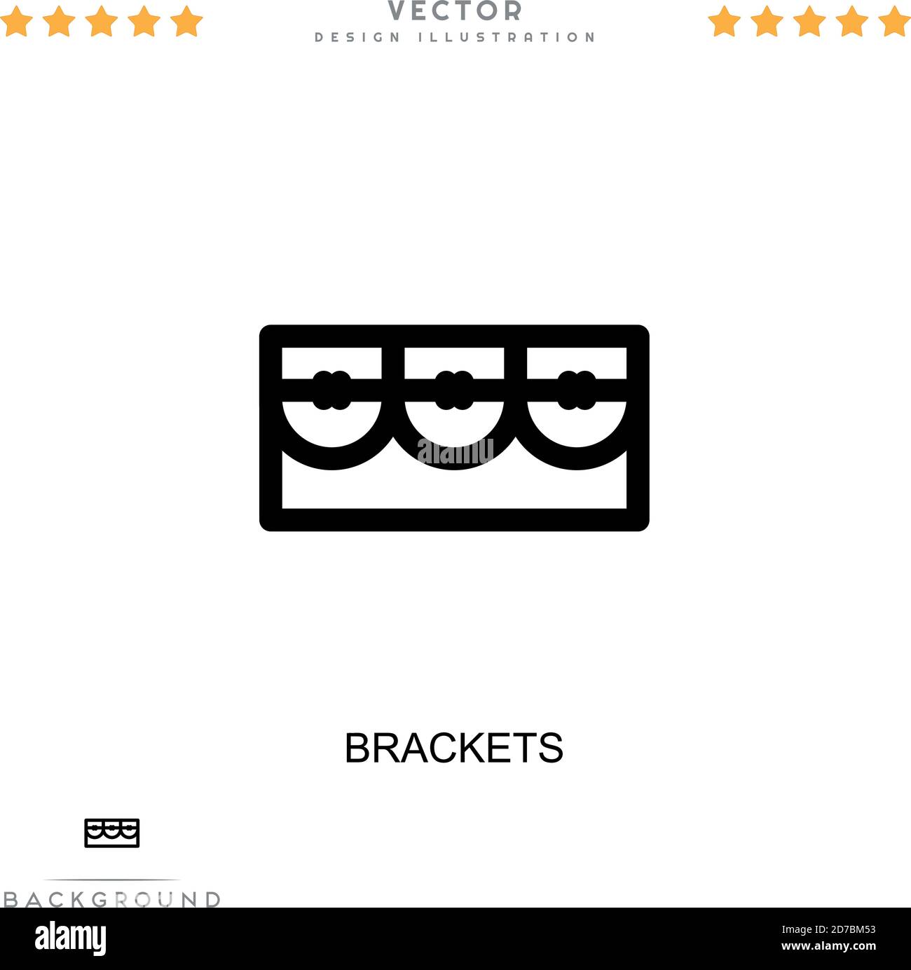 Brackets icon. Simple element from digital disruption collection. Line ...
