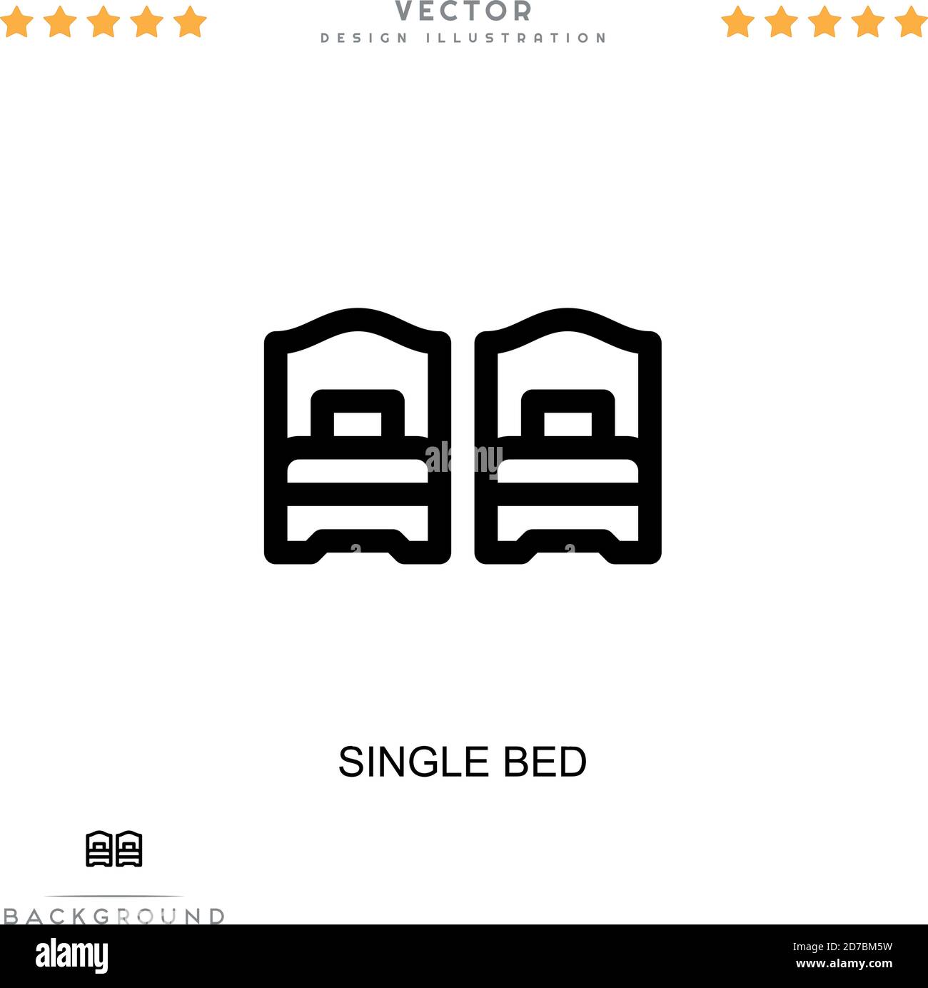 Single bed icon. Simple element from digital disruption collection ...
