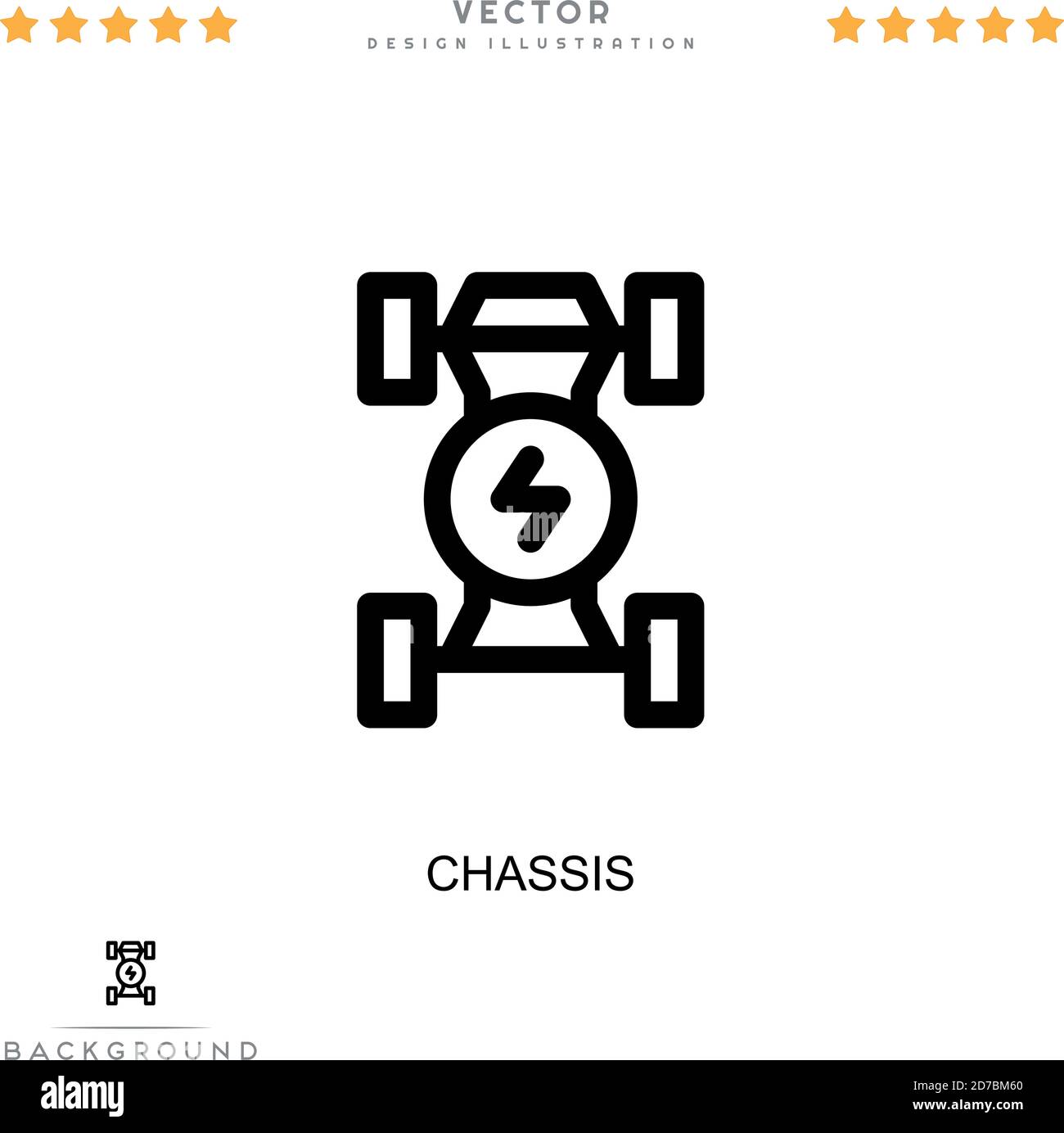 Chassis icon. Simple element from digital disruption collection. Line ...