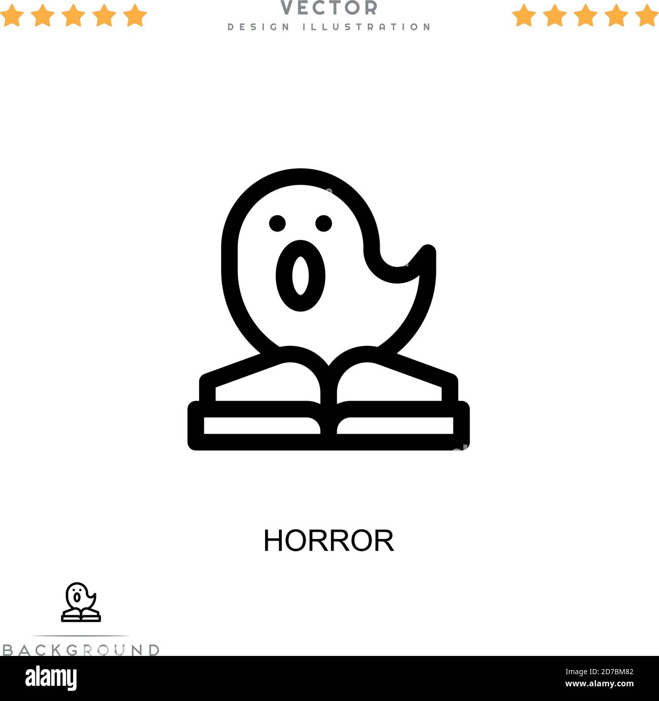 Horror icon. Simple element from digital disruption collection. Line ...