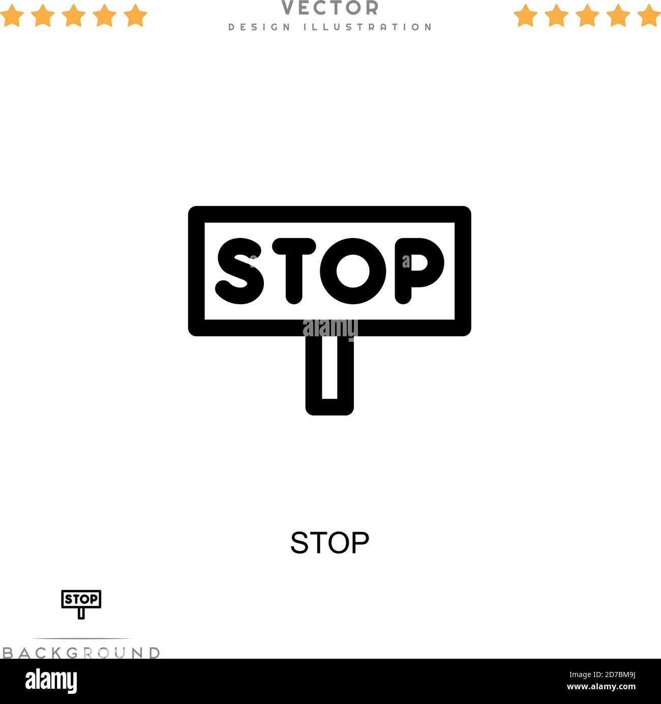 Stop icon. Simple element from digital disruption collection. Line Stop ...