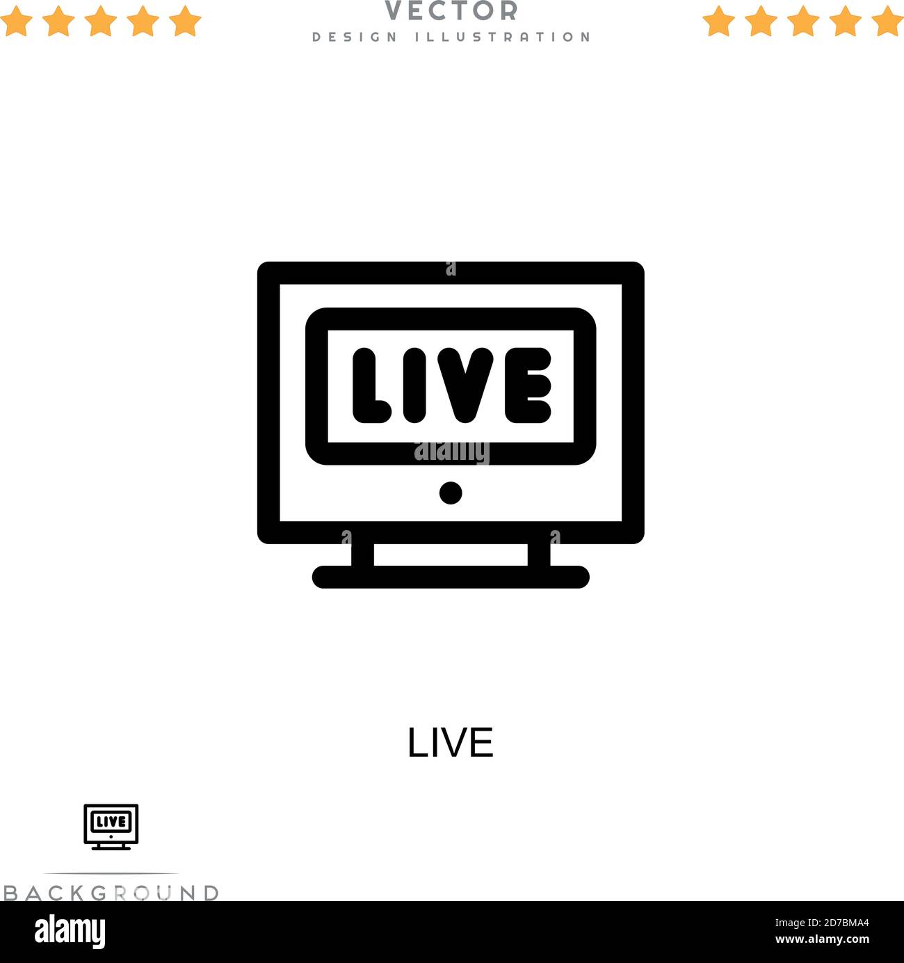 Live icon. Simple element from digital disruption collection. Line Live ...