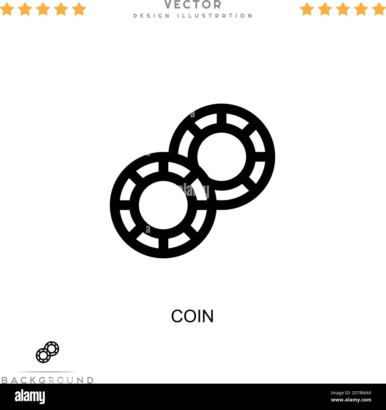 Coin icon. Simple element from digital disruption collection. Line Coin ...
