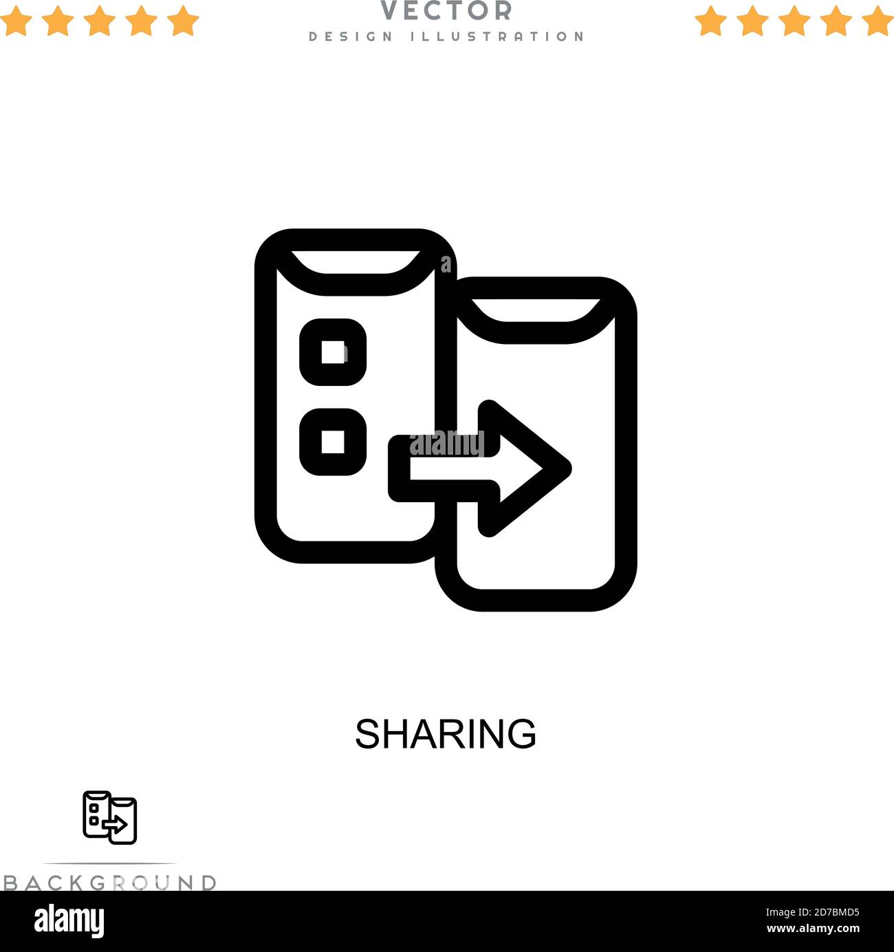 Sharing icon. Simple element from digital disruption collection. Line ...