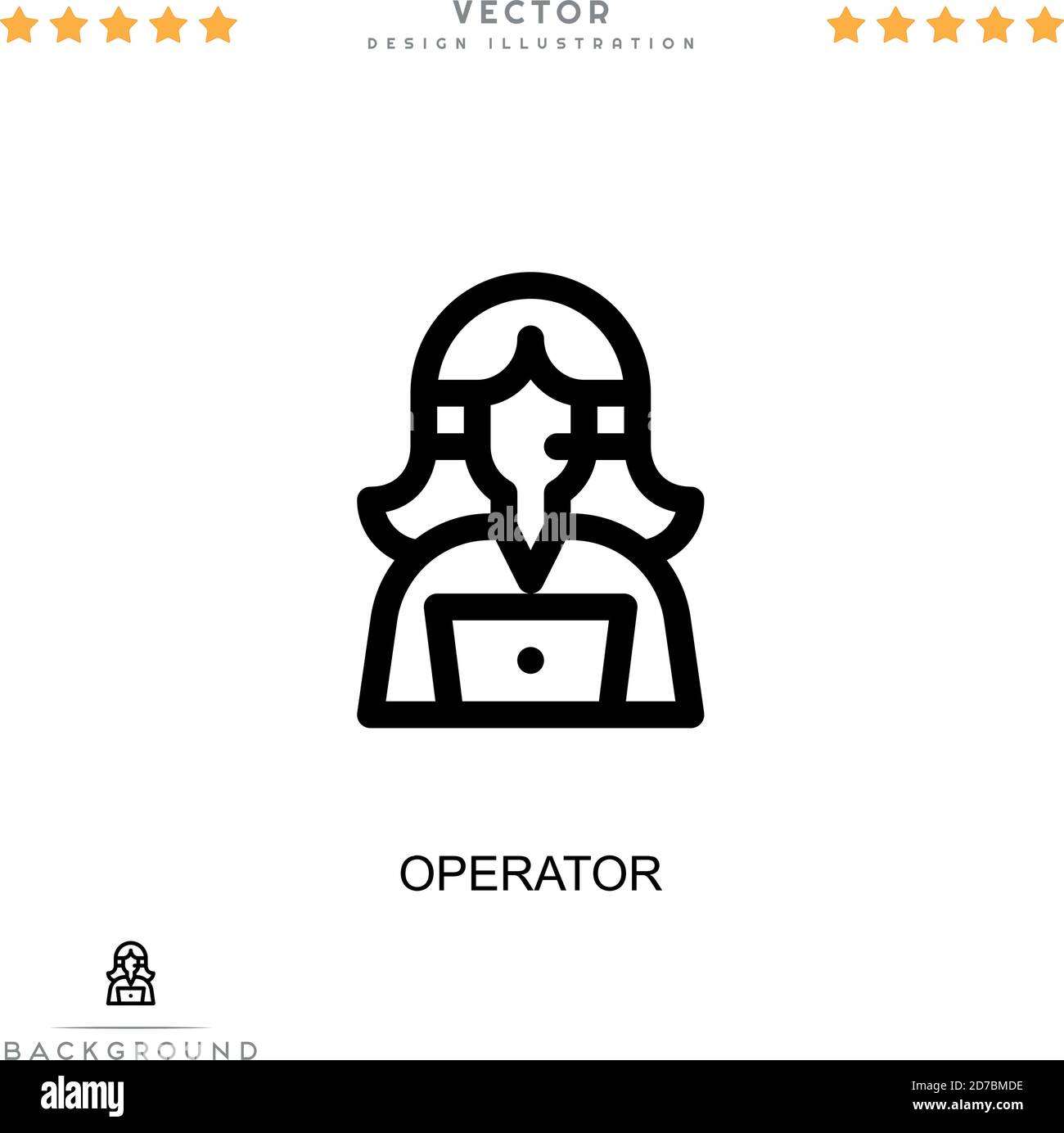 Operator icon. Simple element from digital disruption collection. Line ...