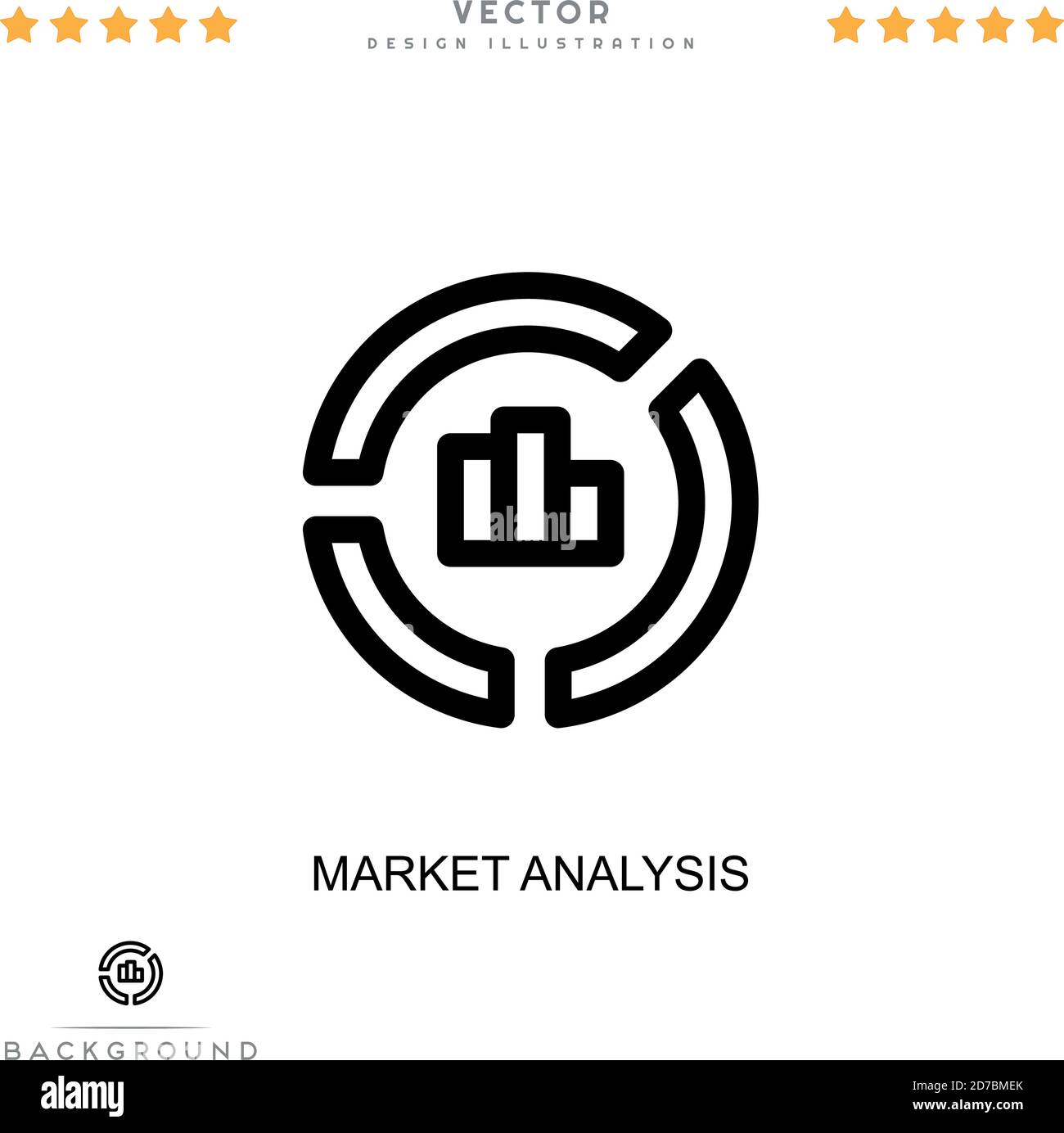 Market analysis icon. Simple element from digital disruption collection ...
