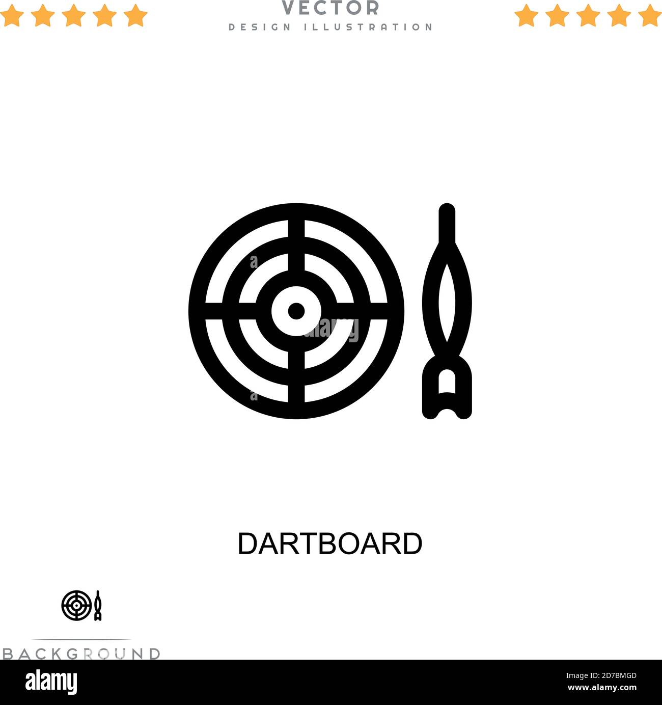 Dartboard icon. Simple element from digital disruption collection. Line ...